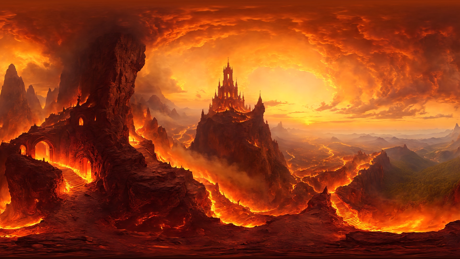 HDRI Hellscape Panoramas - 8k in Textures - UE Marketplace