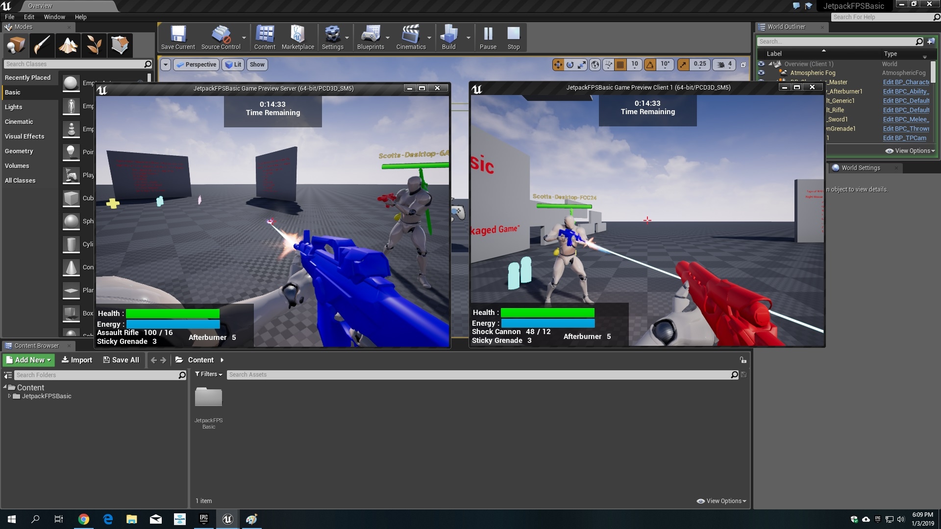 Jetpack FPS Basic in Blueprints - UE Marketplace