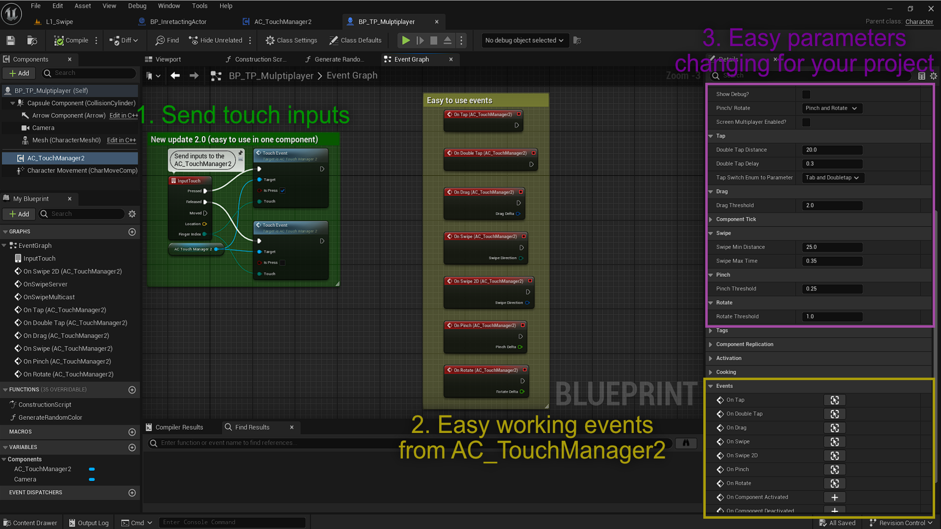 Touch Manager in Blueprints - UE Marketplace
