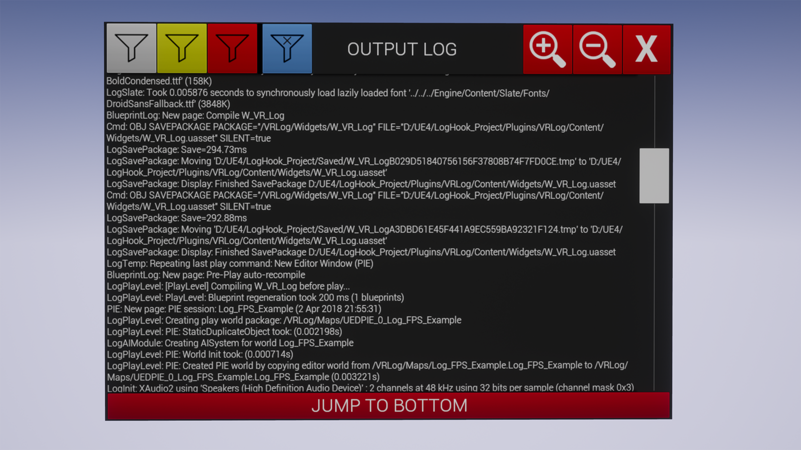 In Game Log Display, 카테고리 코드 플러그인 - UE 마켓플레이스