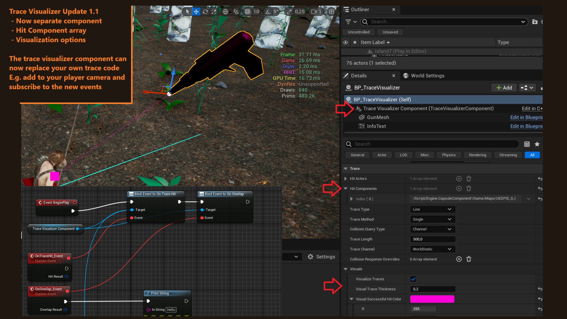 Trace Visualizer, 카테고리 코드 플러그인 - UE 마켓플레이스