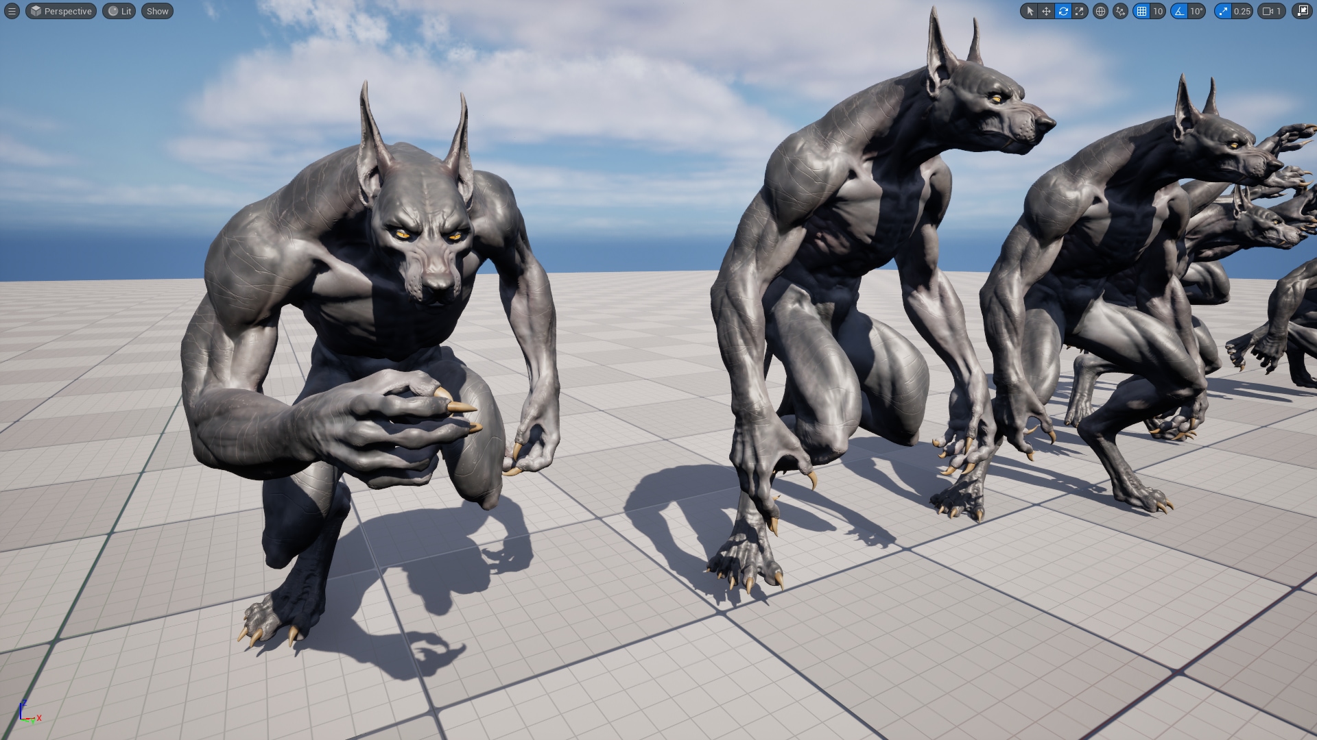 在角色创建的Werewolf Control Rig - 虚幻引擎商城