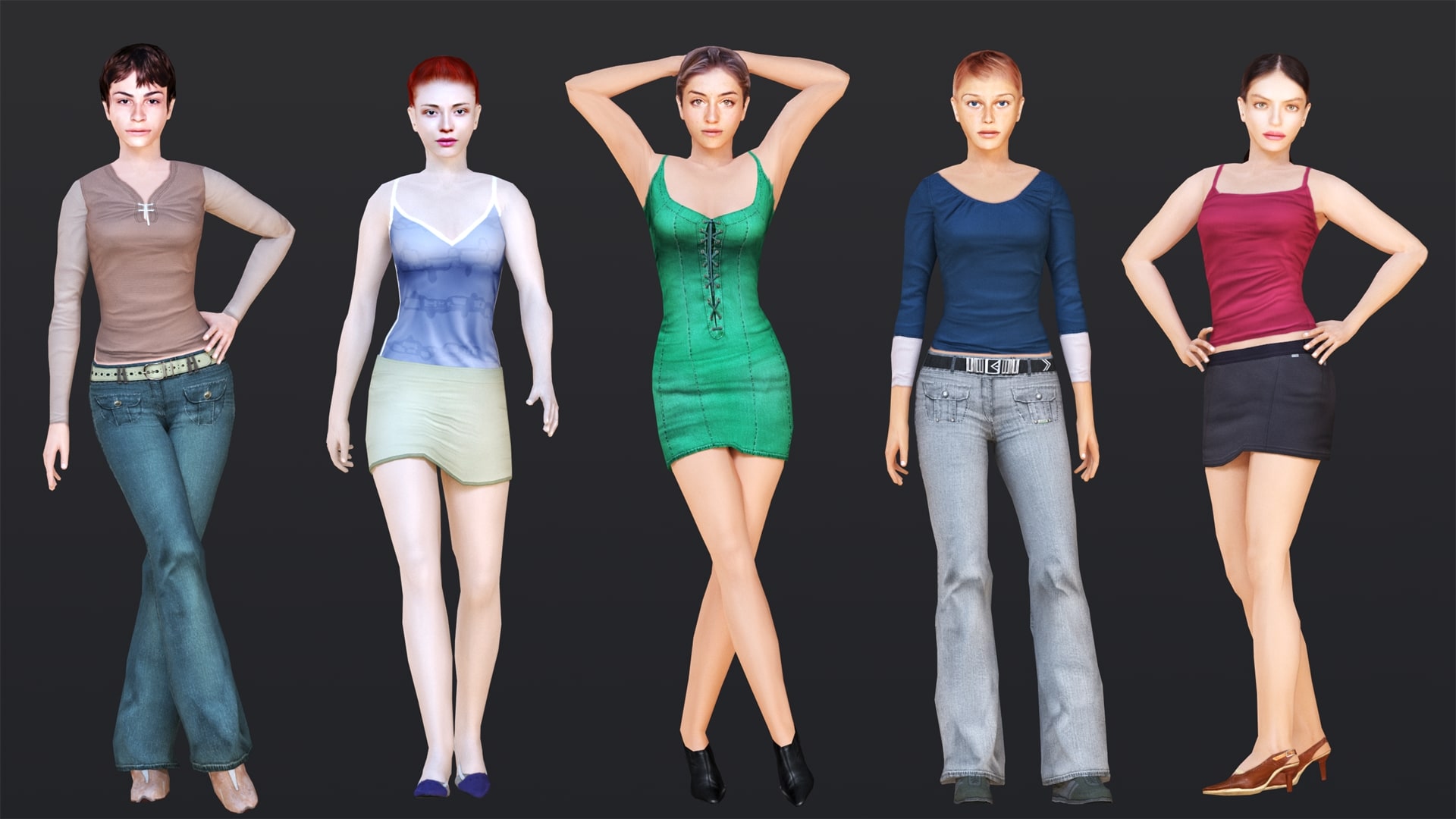 Woman 1 To 5 in Characters - UE Marketplace