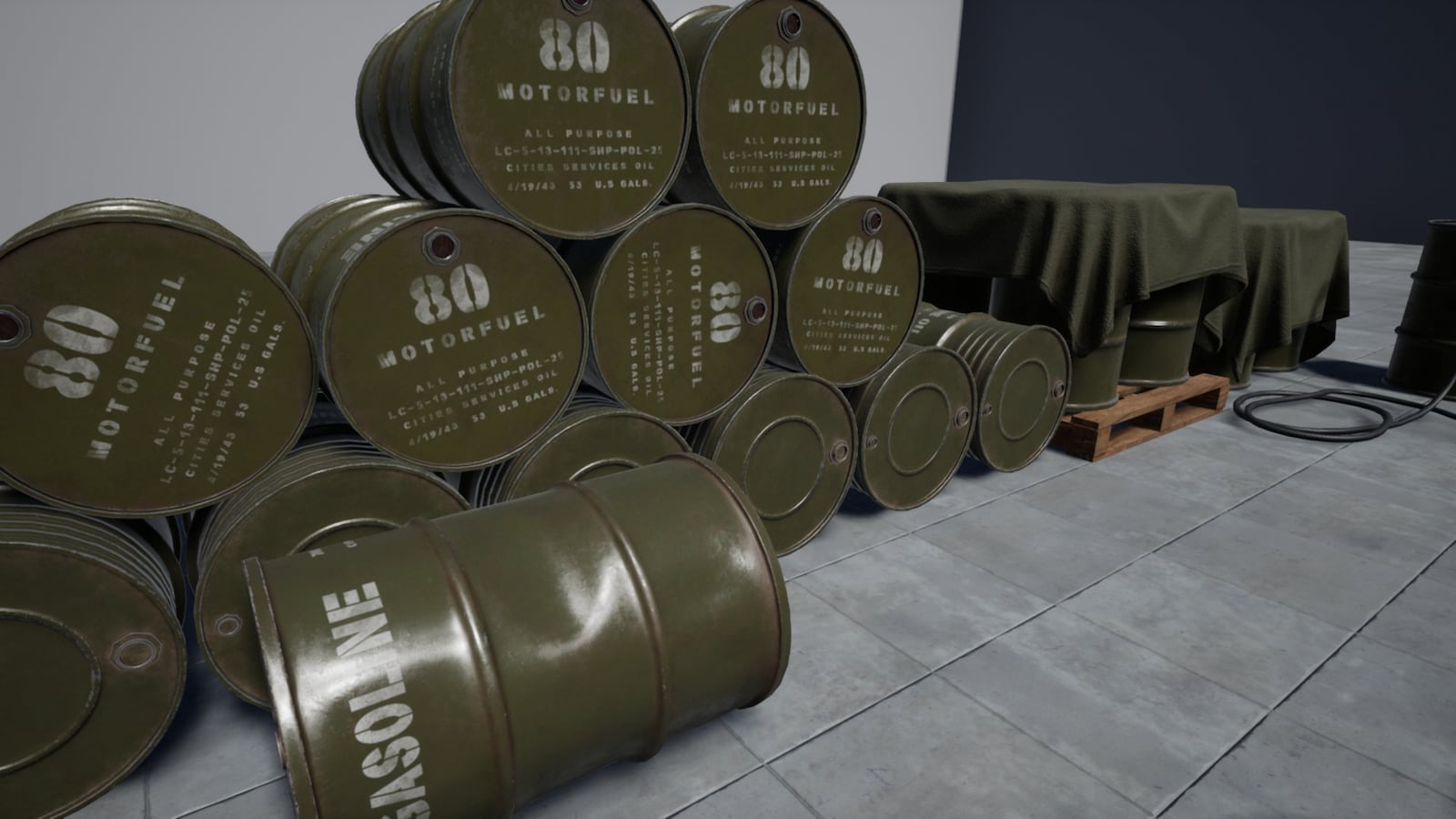 WW2 Barrels Pack in Props - UE Marketplace