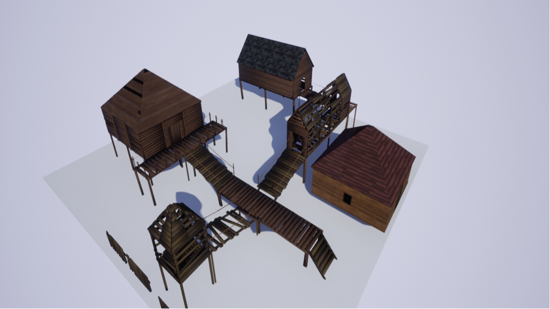 Modular Wood Building Pack in Props - UE Marketplace