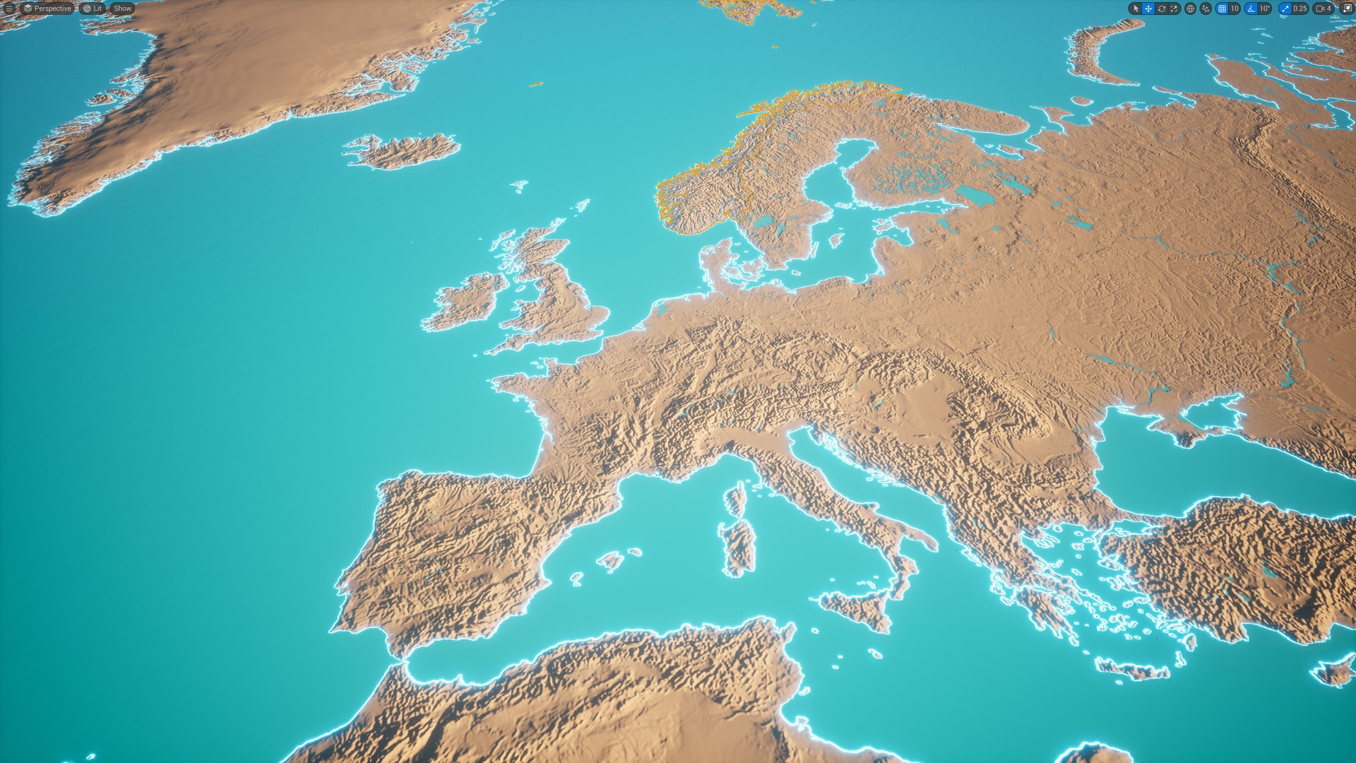 [Openclay] Earth World Map in Environments - UE Marketplace