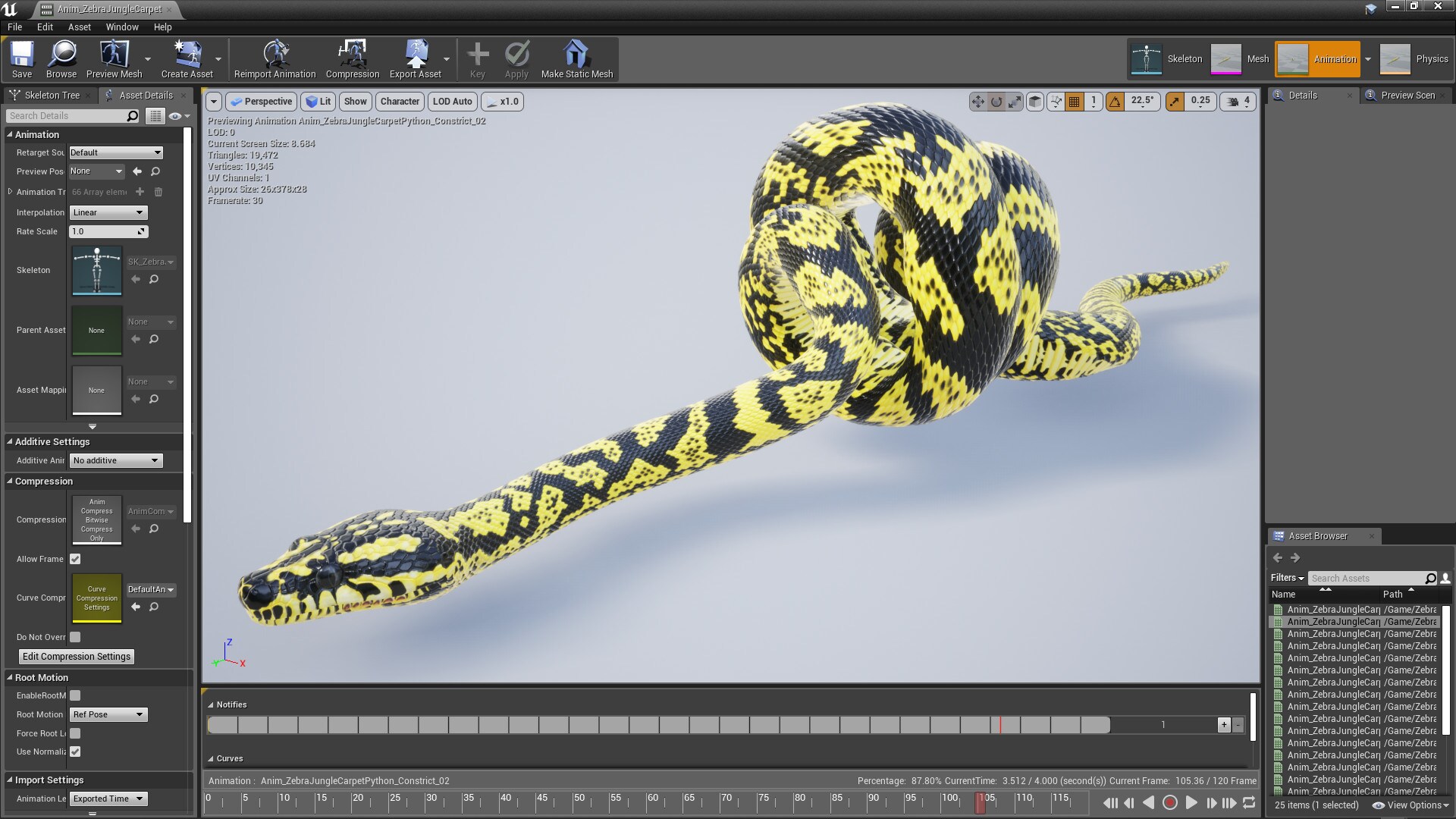 Zebra Jungle Carpet Python：キャラクター - UE マーケットプレイス