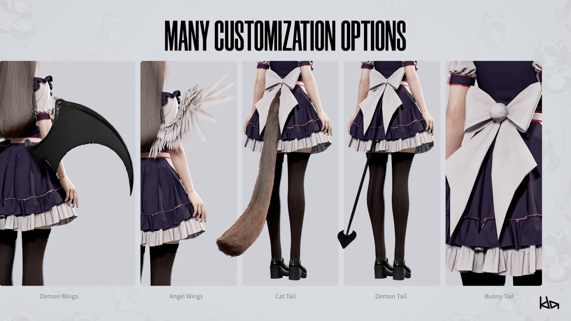 在角色创建的Dress Up Maids - 虚幻引擎商城