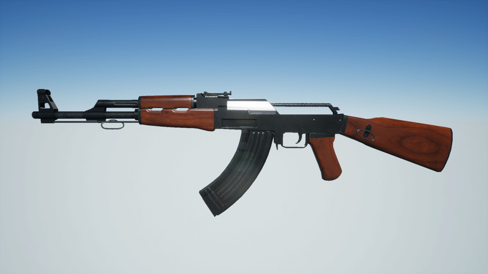 在武器创建的AK47 FPS Rifle with Addons - 虚幻引擎商城