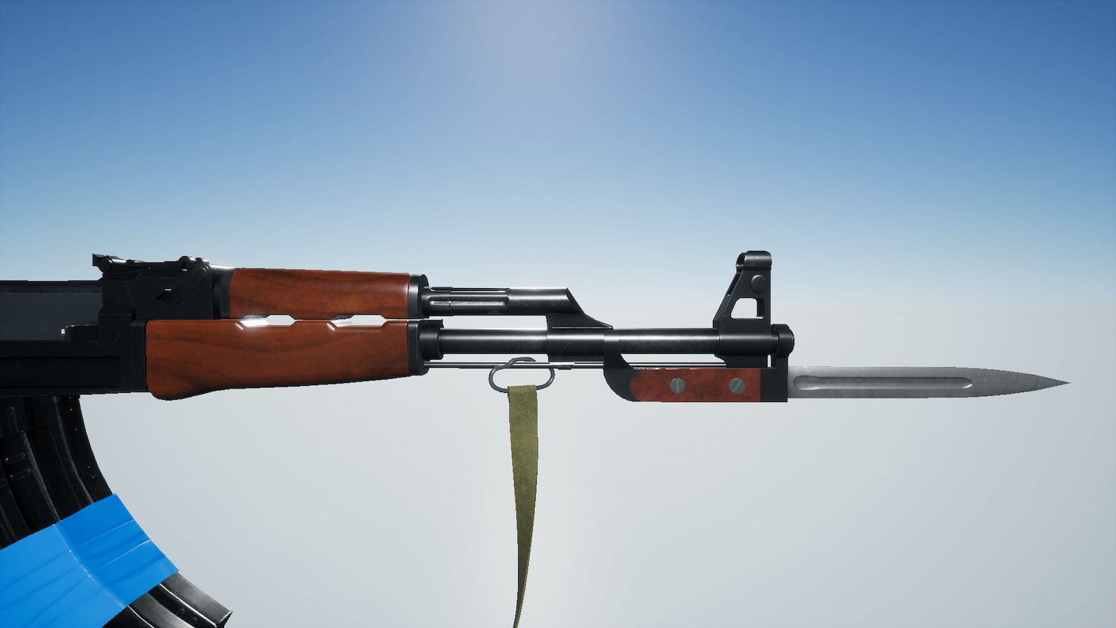 在武器创建的AK47 FPS Rifle with Addons - 虚幻引擎商城