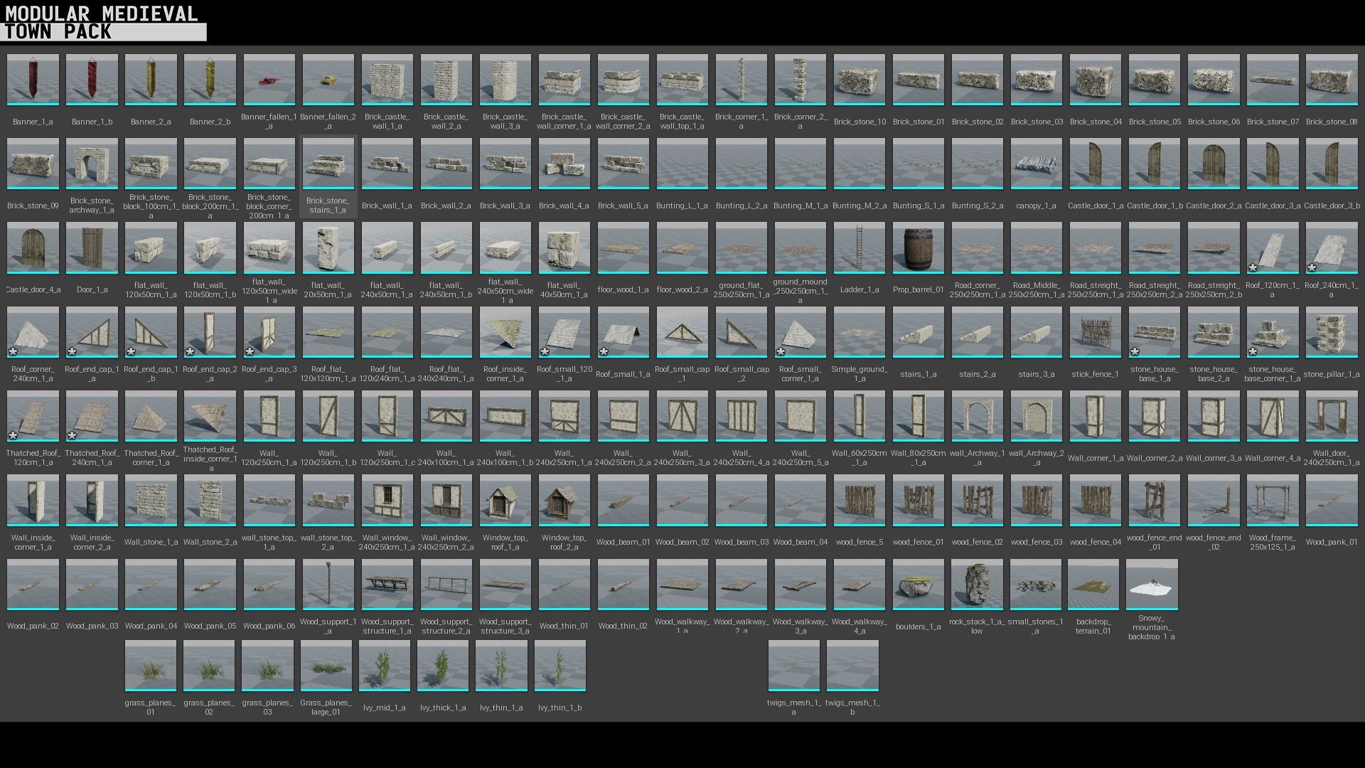 MODULAR MEDIEVAL ASSET PACK in Environments - UE Marketplace