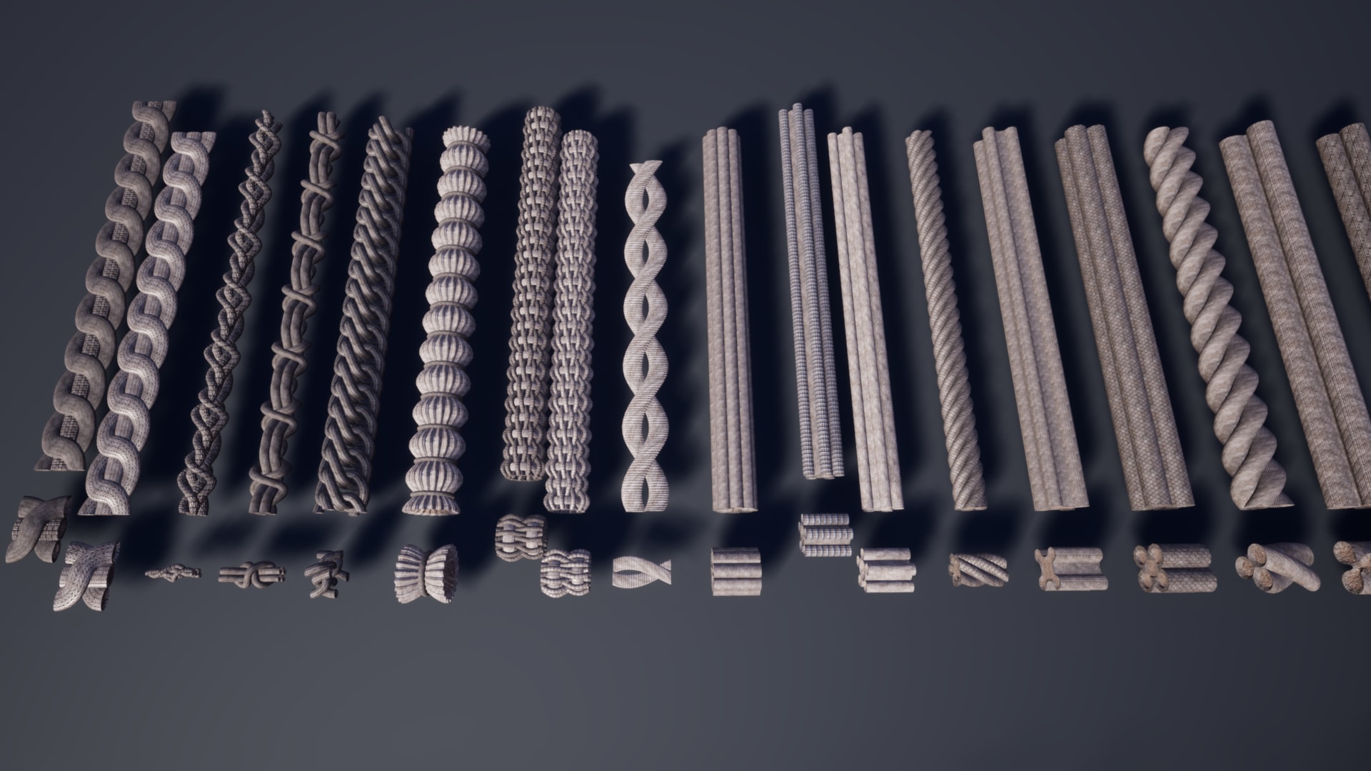 Rope Spline Mesh Pack - Compatible with Rope Cuttting Plugin in Props ...