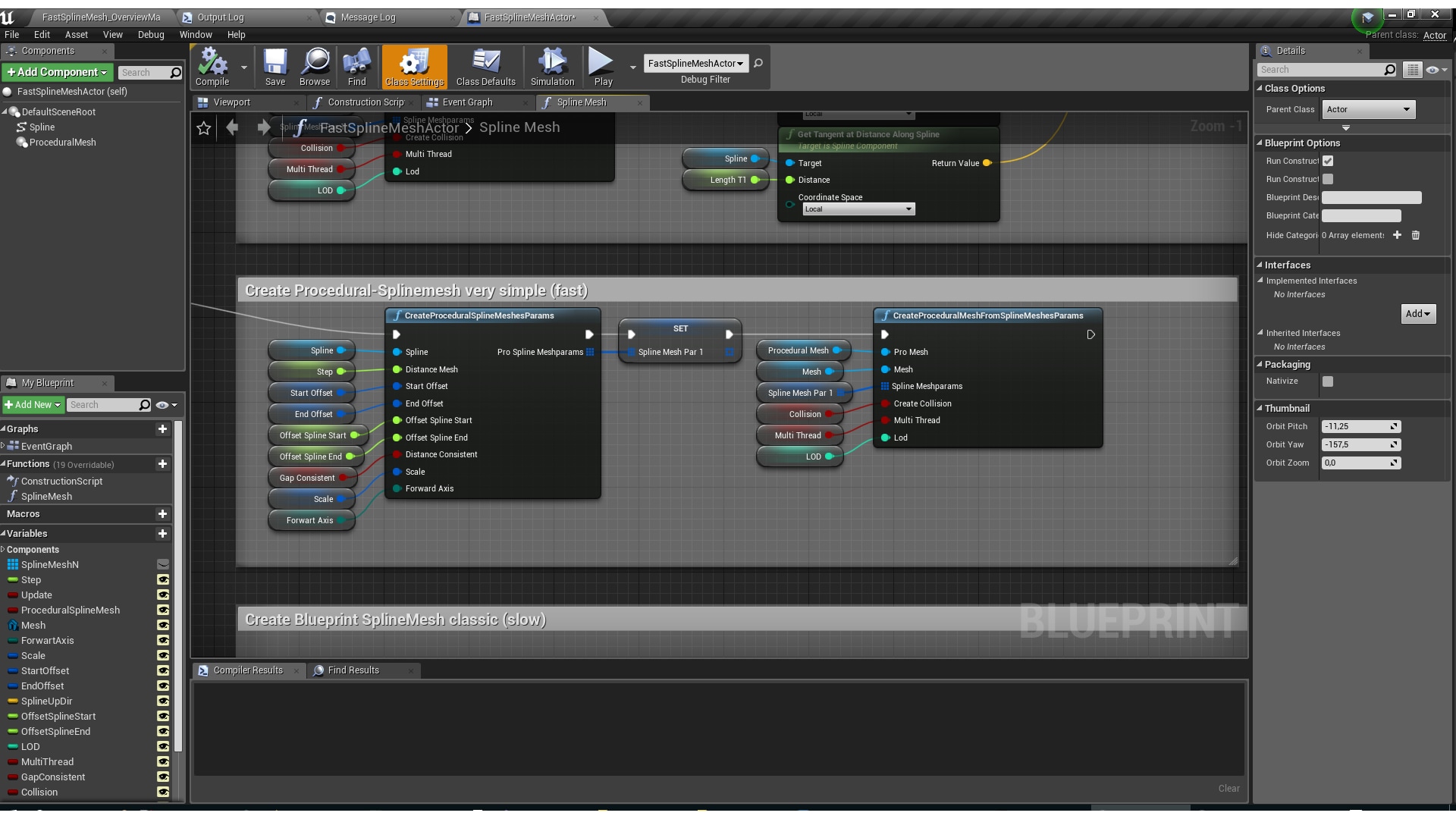 Fast Procedural SplineMesh in Code Plugins - UE Marketplace