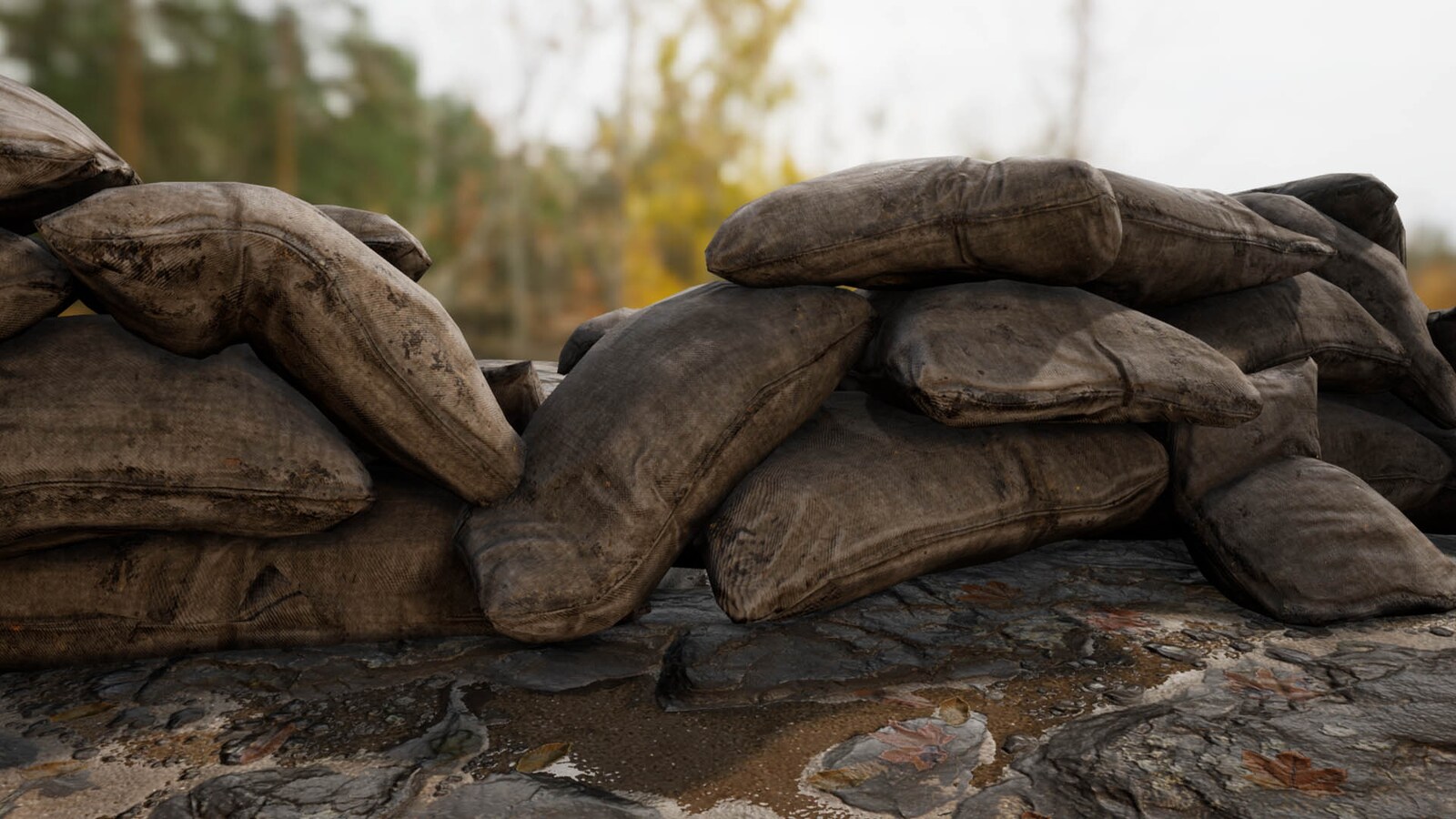 在道具创建的WW2 Sandbag Walls - 虚幻引擎商城