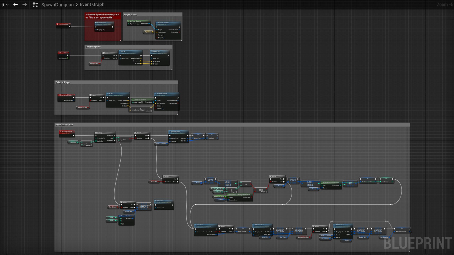 在蓝图创建的Hex Procedural Dungeon Generator 1.0 - 虚幻引擎商城