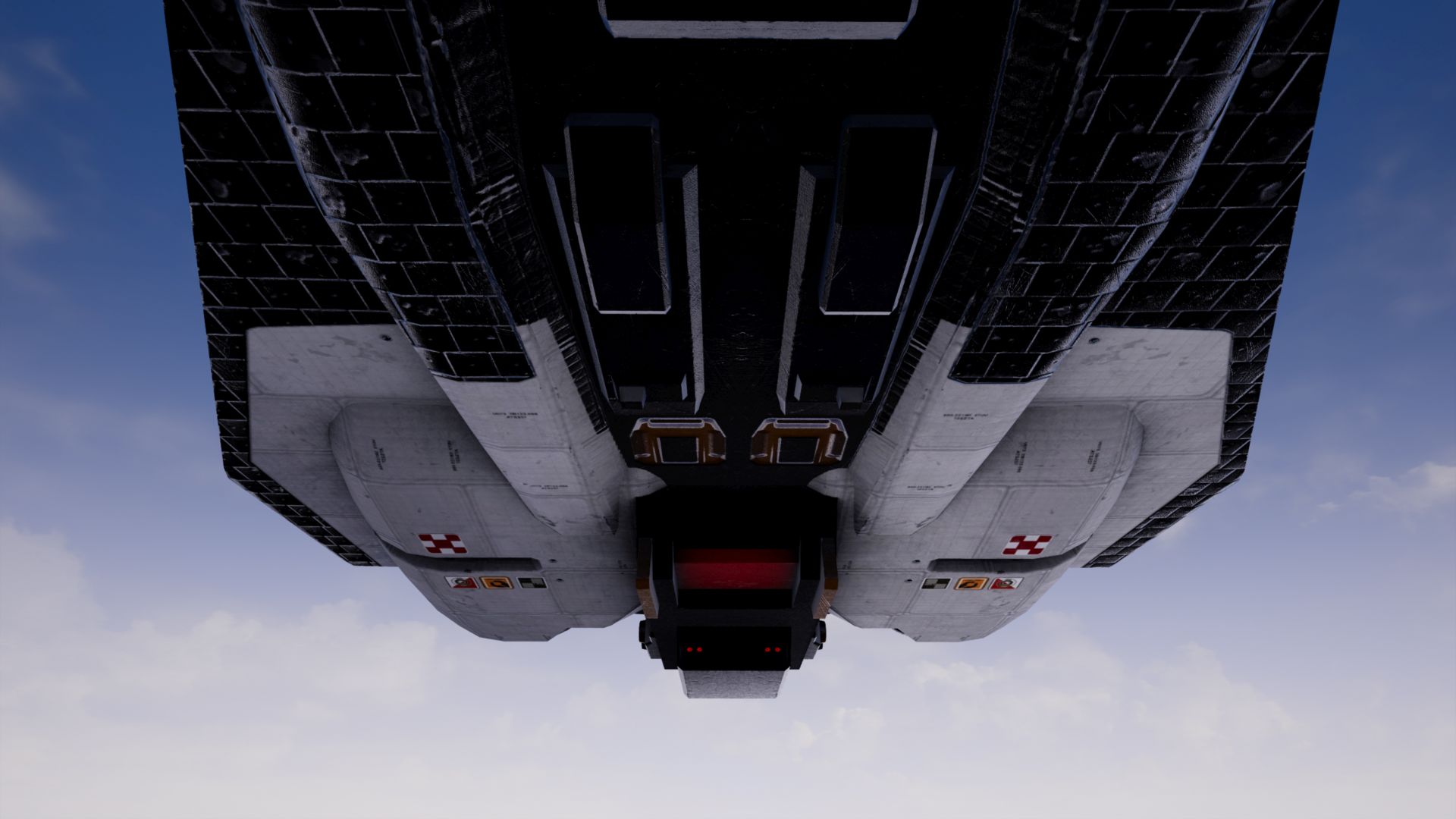 LEAKED GAME ASSETS - SciFi Colony Shuttle Spaceship with Flight System