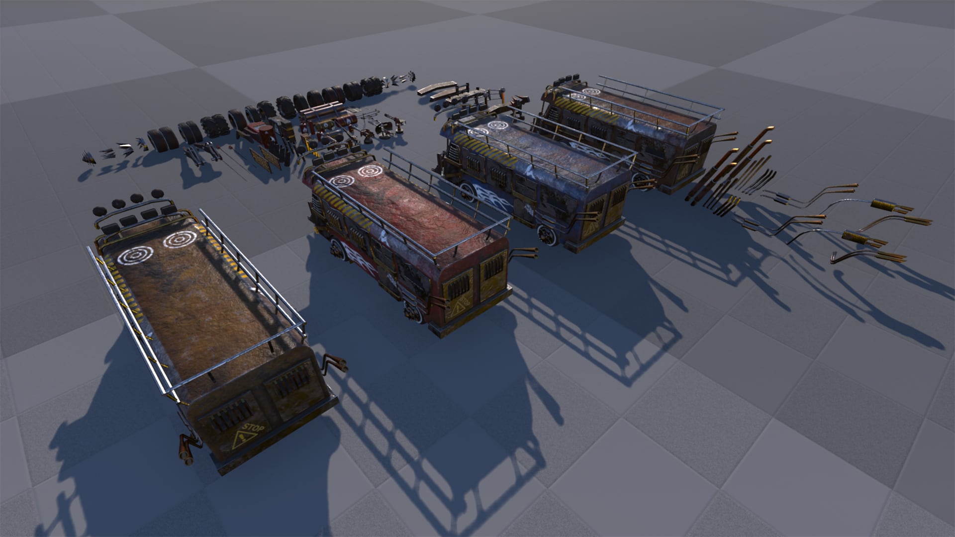 Post Apocalyptic Bus in Props - UE Marketplace