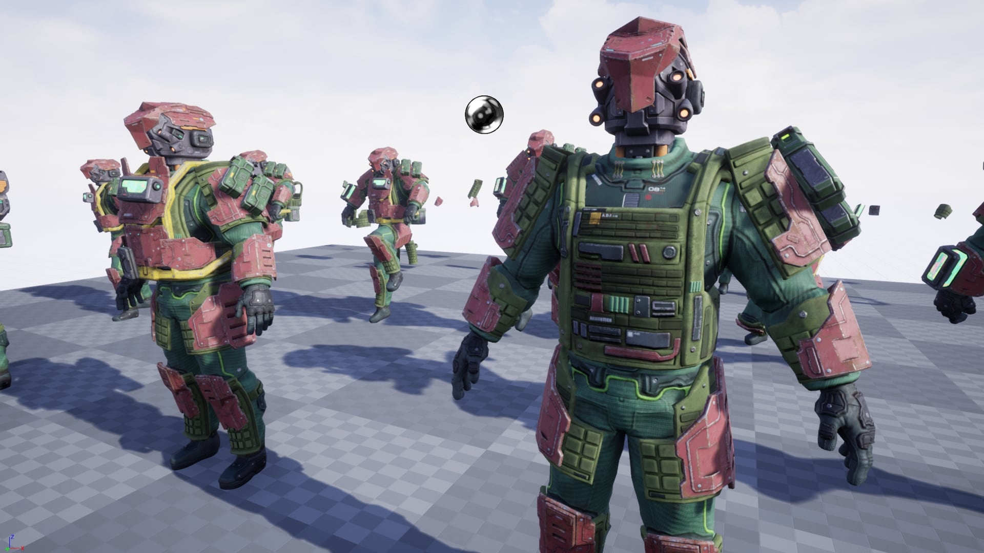 Armored cyberpunk mercenary in Characters - UE Marketplace