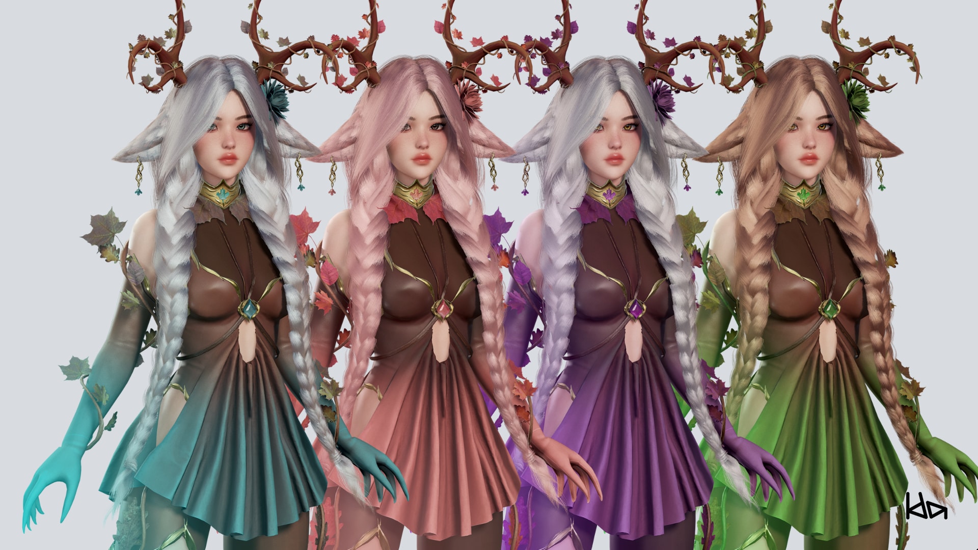 在角色创建的dryad Girl Fawnia 虚幻引擎商城