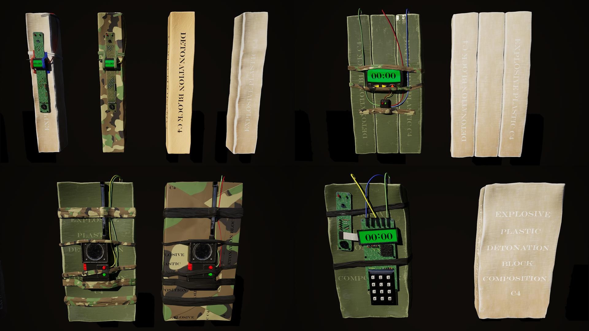 Explosive Pack4 C4 In Props Ue Marketplace