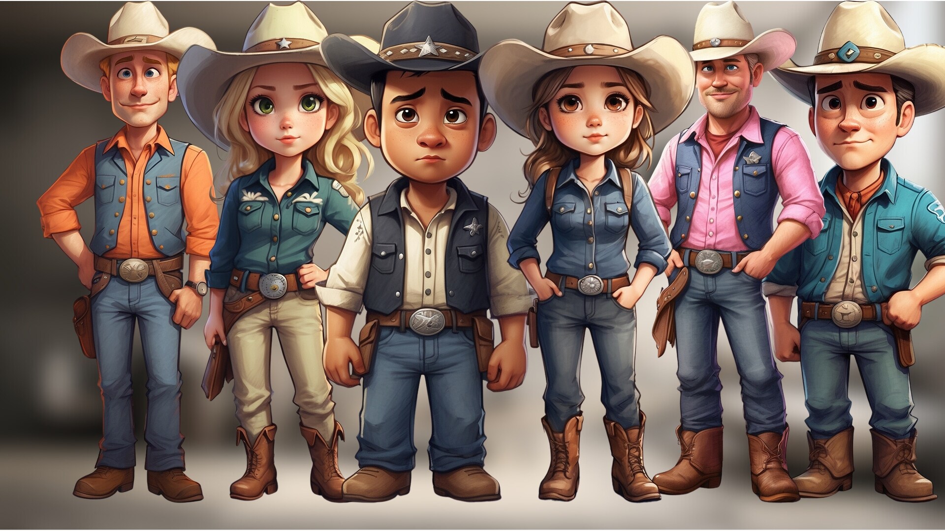 [Western] UI Characters - 60：2Dアセット - UE マーケットプレイス