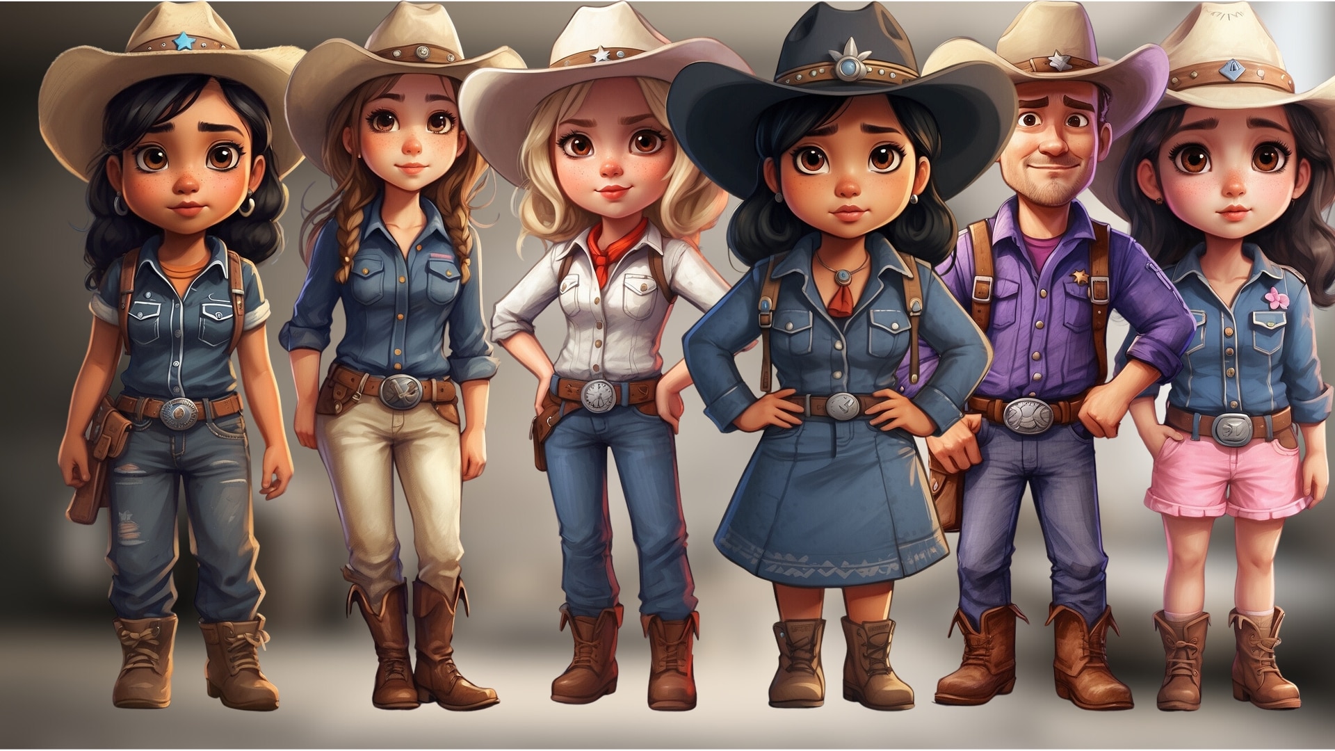 [Western] UI Characters - 60：2Dアセット - UE マーケットプレイス