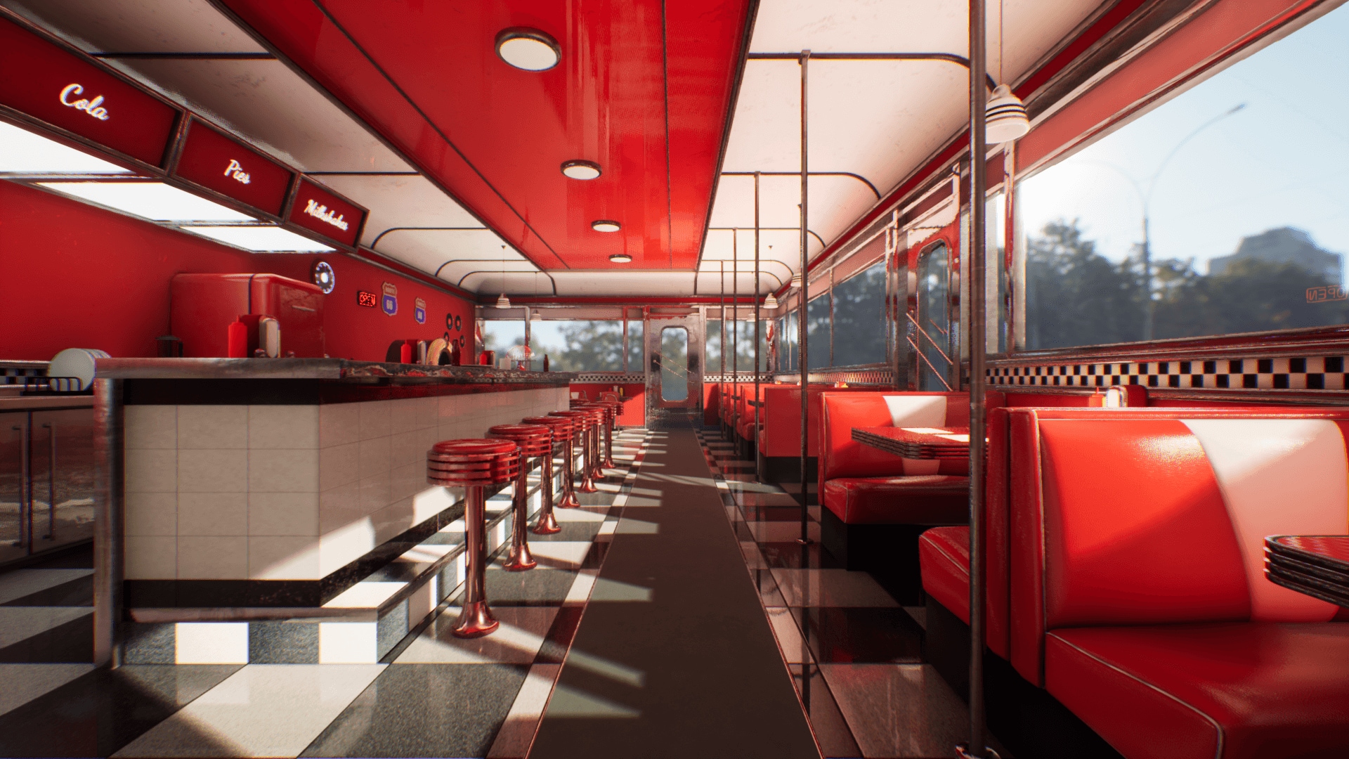 Modular Vintage American Diner in Environments - UE Marketplace