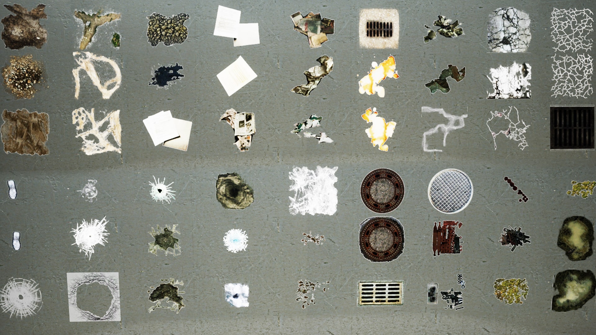 在材质创建的Mega Decal Bundle - 220+ Pcs-Decal Material, Decal Texture - 虚幻引擎商城