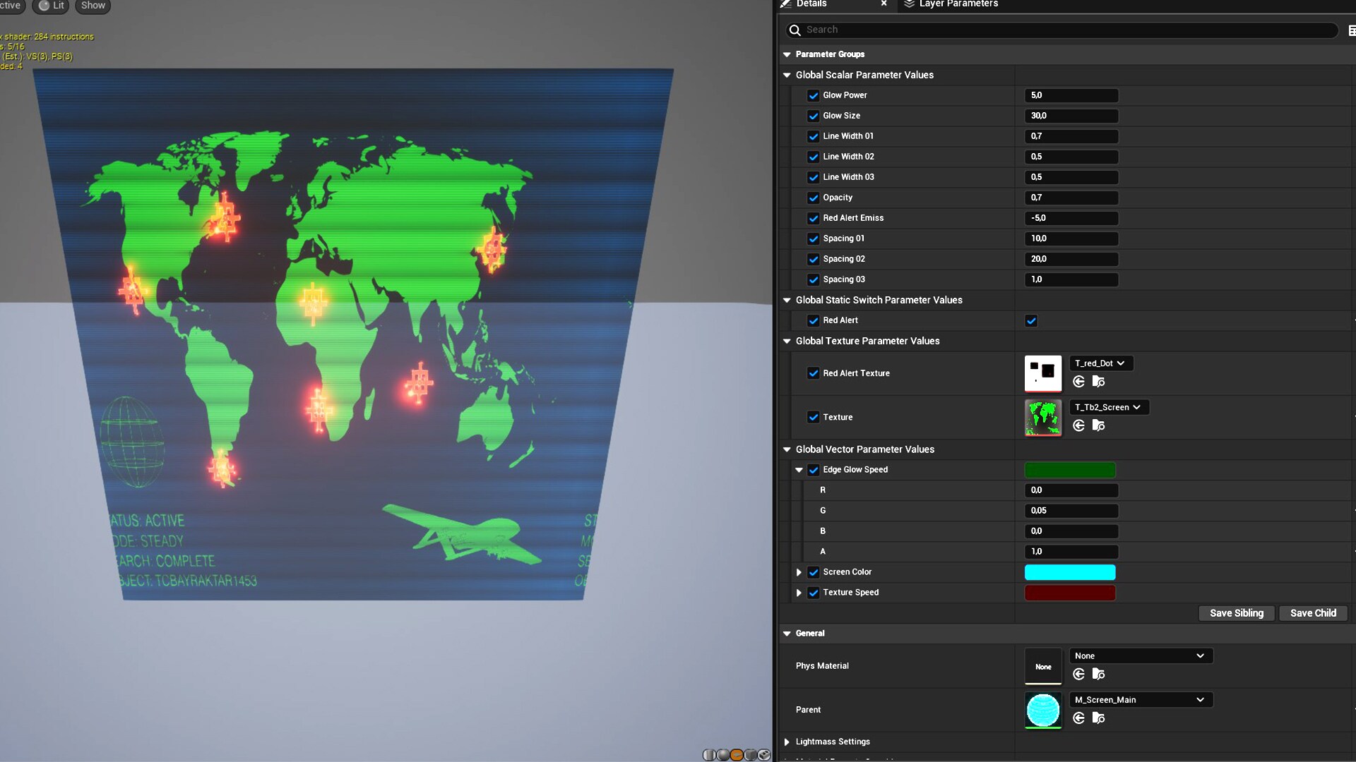 Military Screen Hologram Animated Material Pack in Materials - UE ...