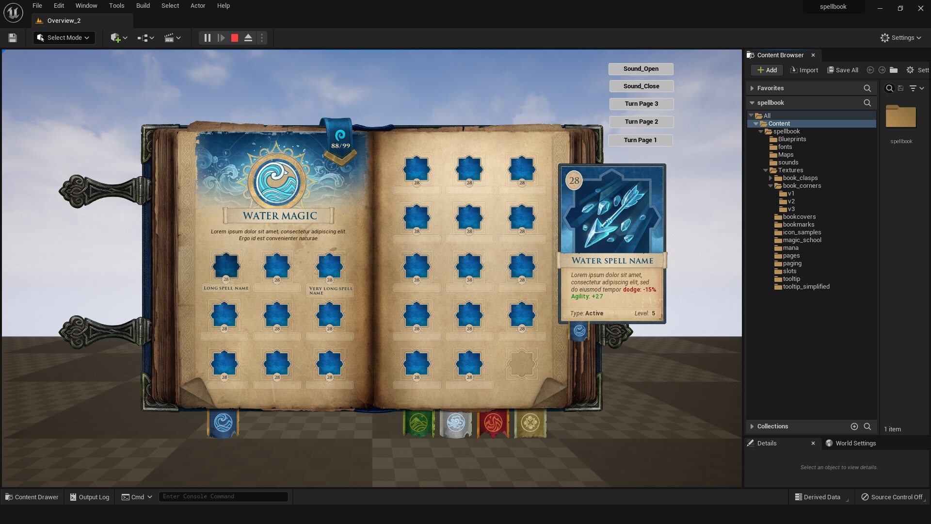 Fantasy spellbook：2Dアセット - UE マーケットプレイス
