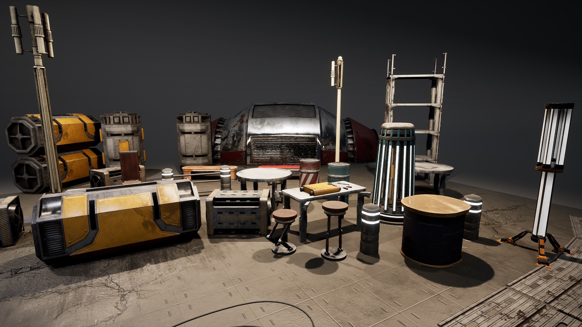 Science fiction Jungle City Props in Props - UE Marketplace