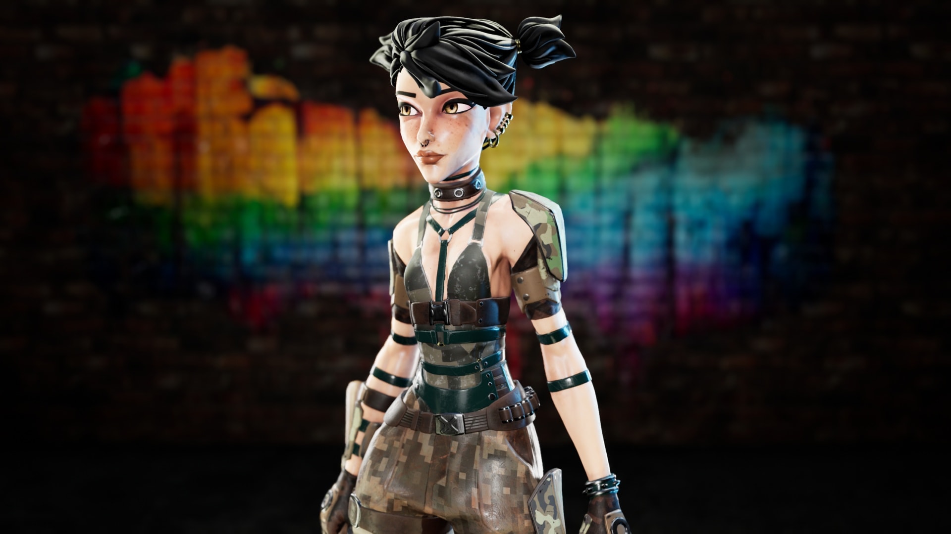 Stylized Cyborg Girl - Female Military Character - ARKit Live Link ...