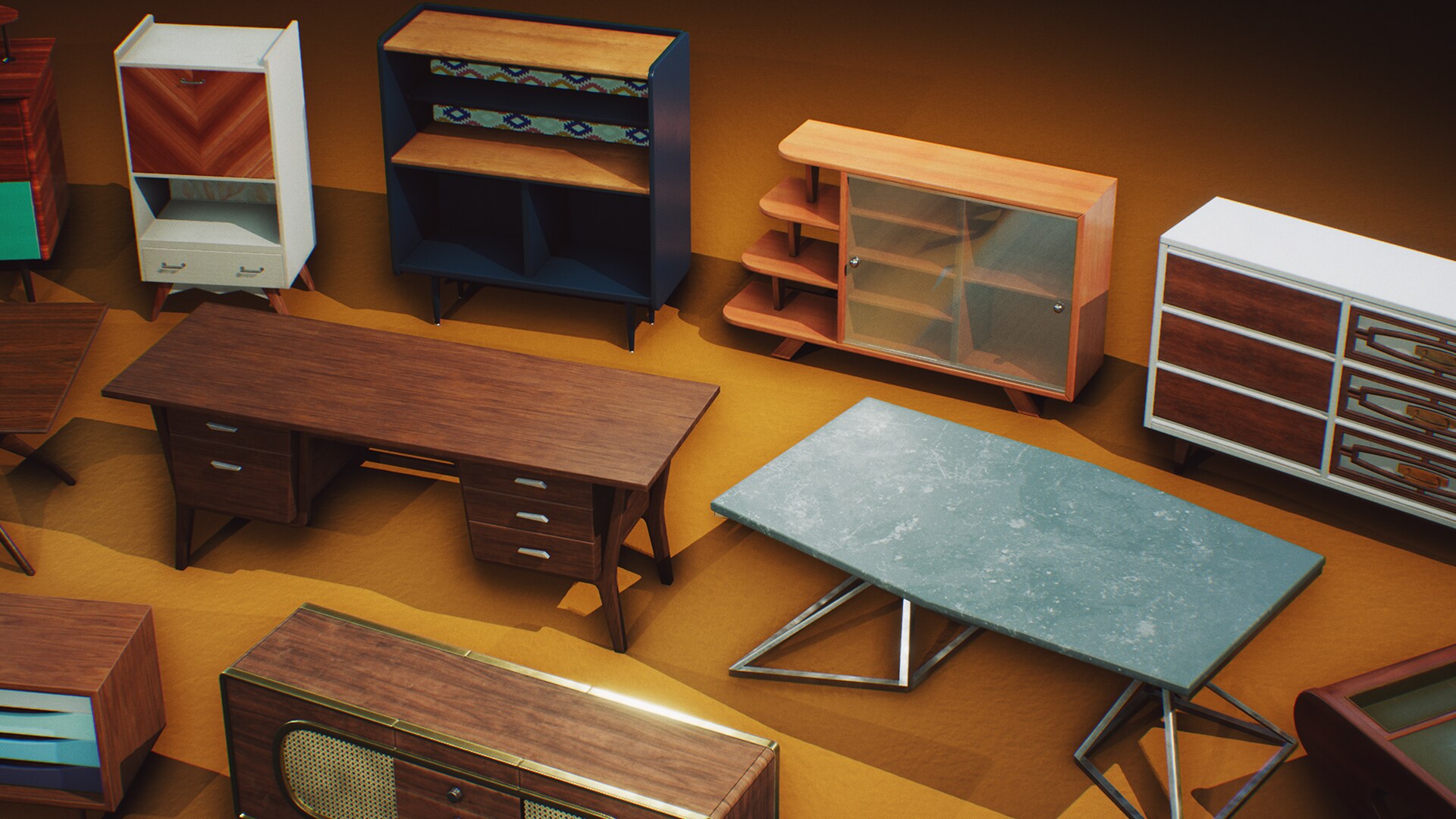 Retro Mid Century Mod VOL.1 in Props - UE Marketplace