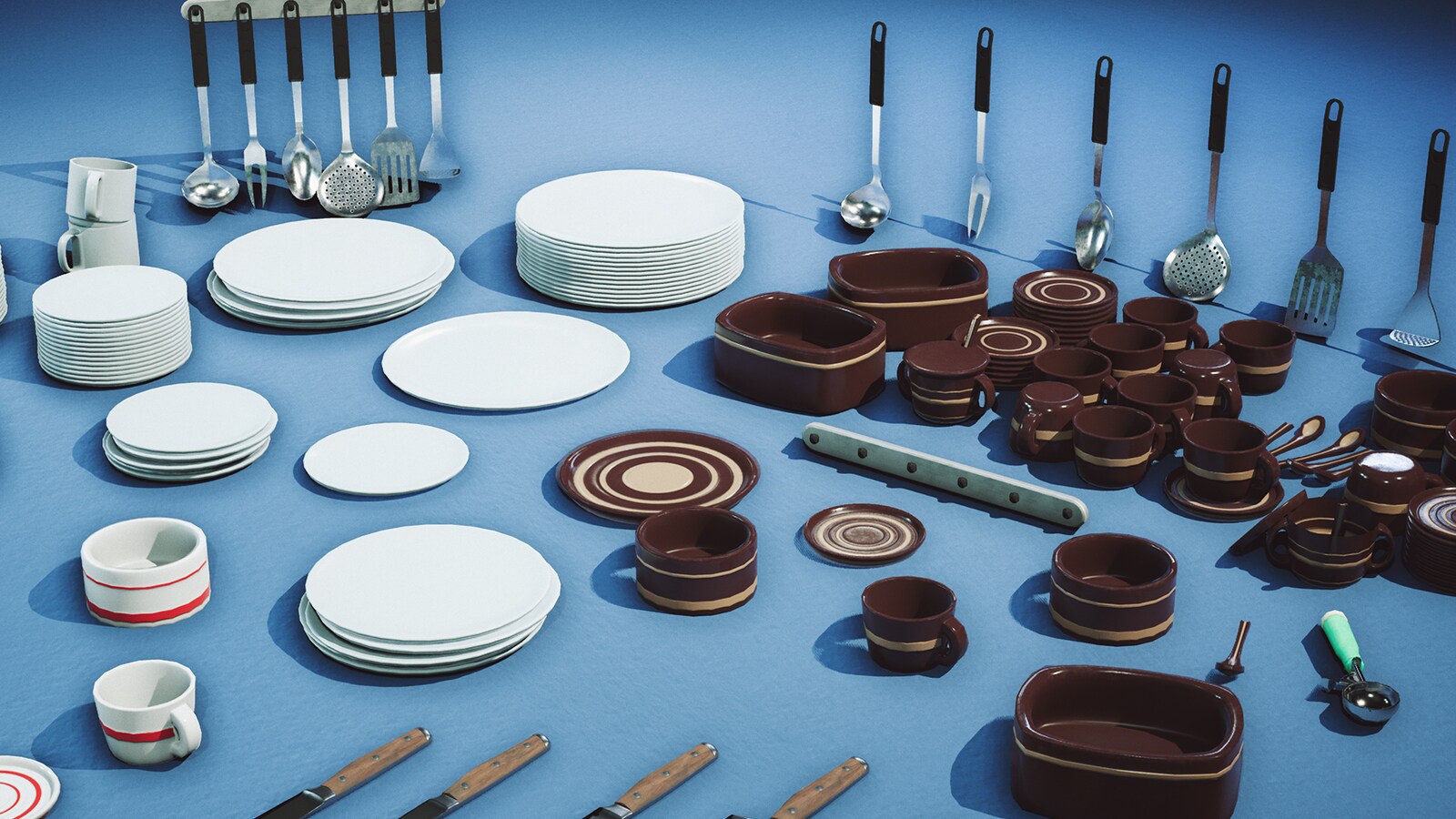 Modern Kitchen/Restaurant Props VOL.1 - Dishes and Utensils in Props ...