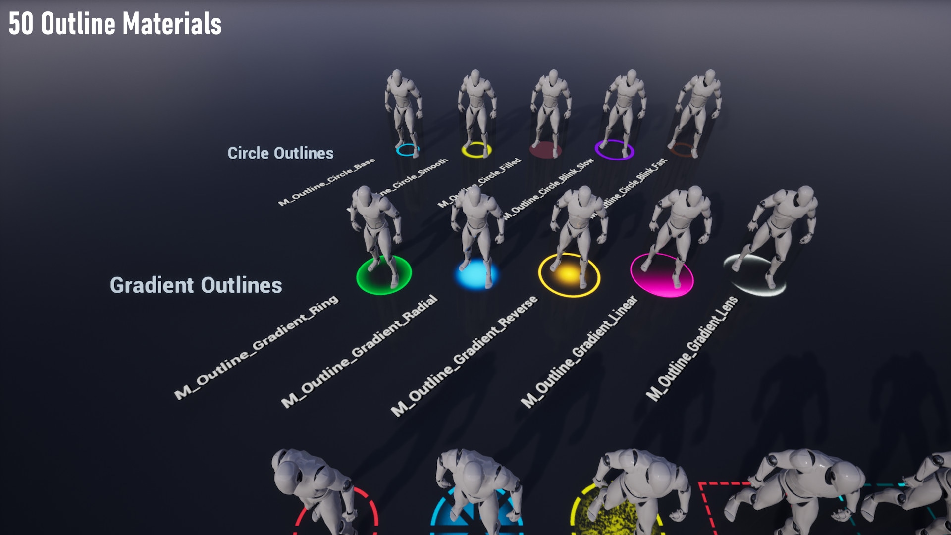 Ground Outlines Pack in Materials - UE Marketplace