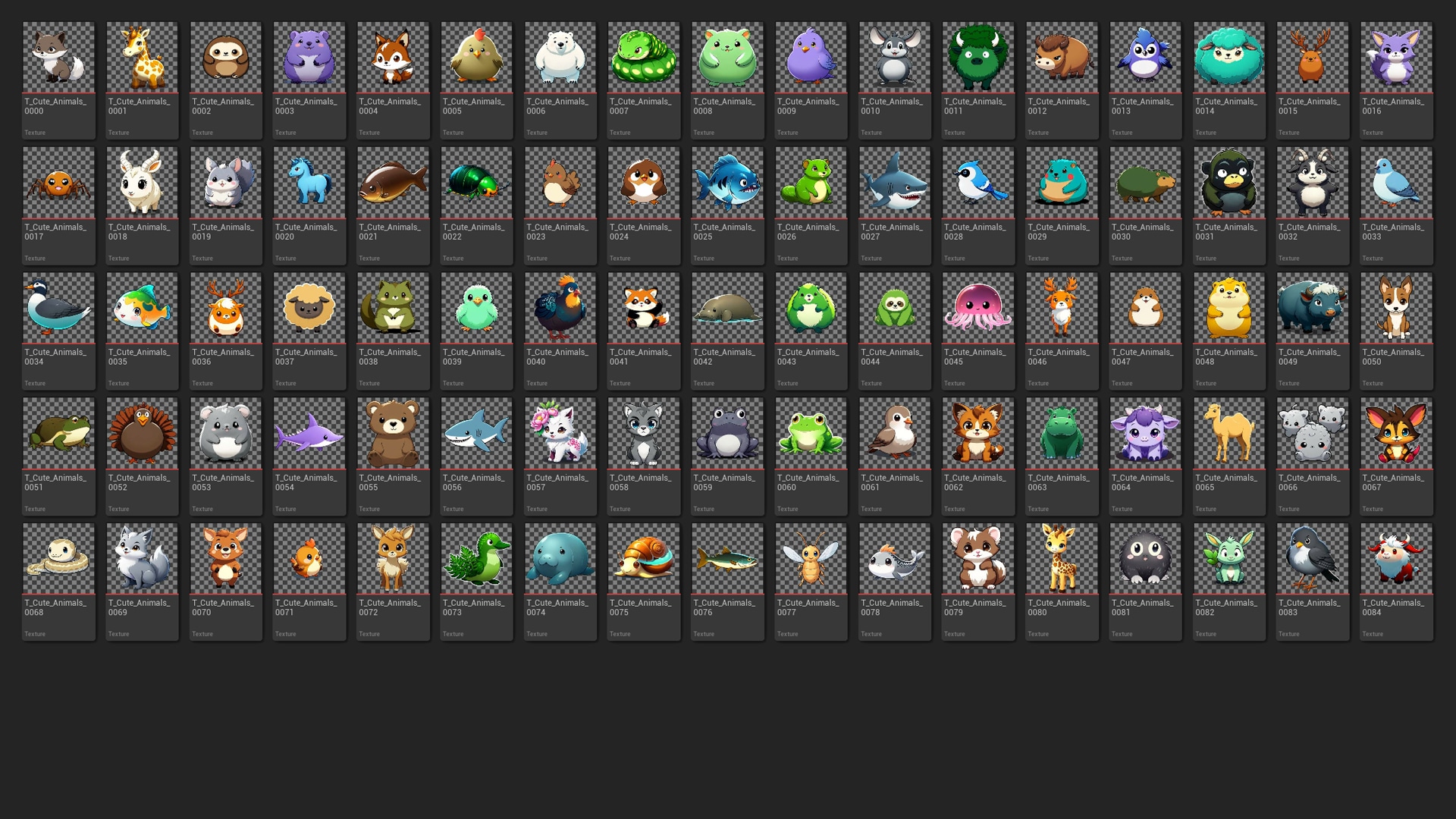 Cute Animals Pack Vol. 1 - 125 Images in 2D Assets - UE Marketplace