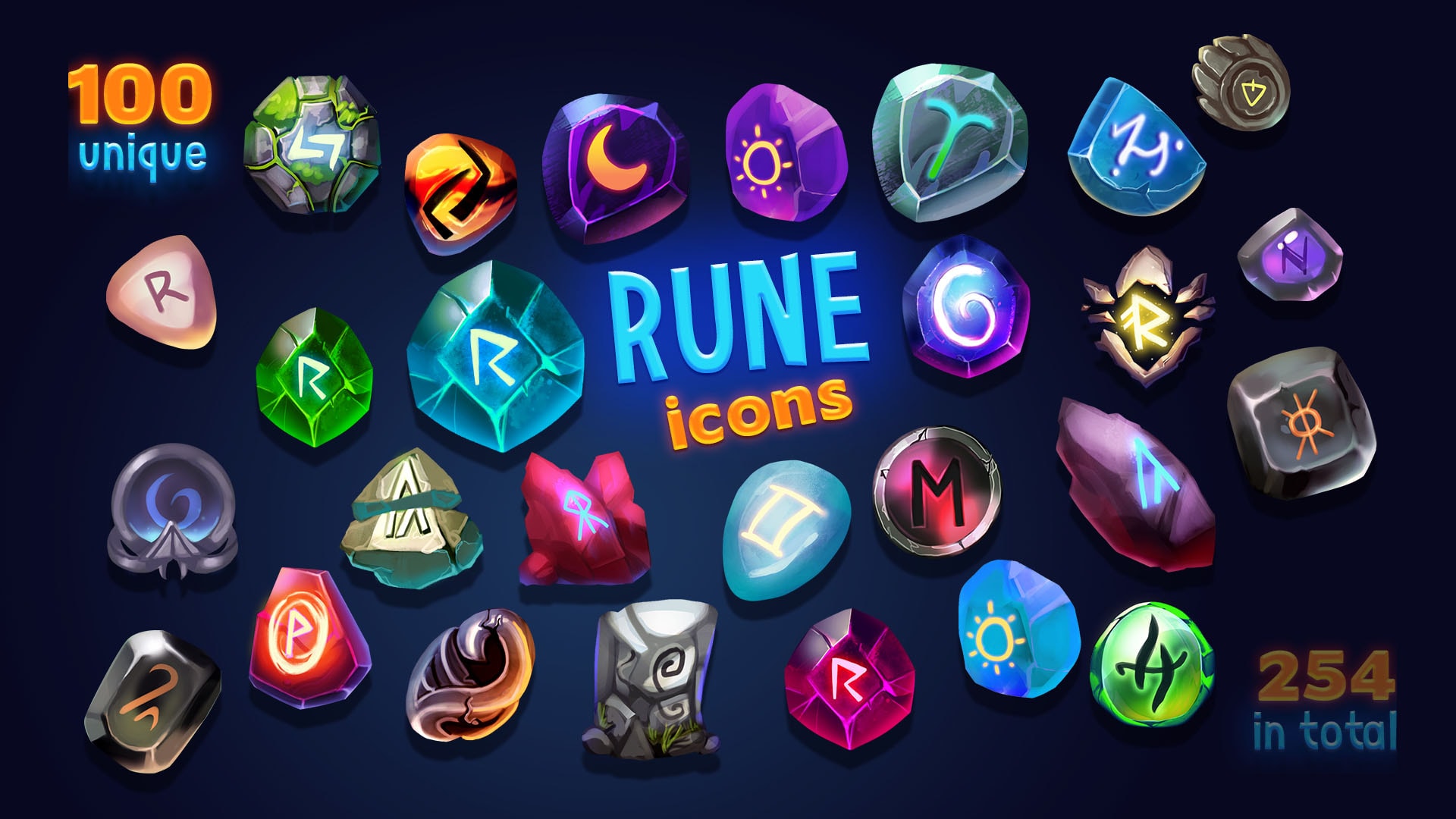 Fantasy Rune Icons in 2D Assets - UE Marketplace