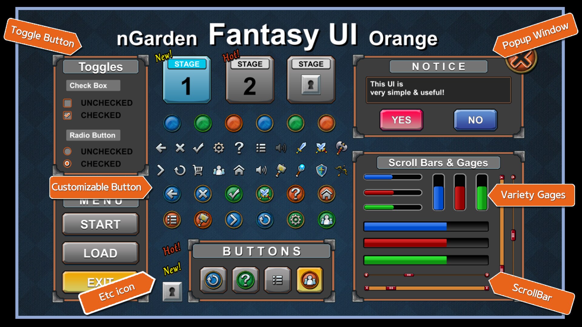 nGarden Fantasy UI in 2D Assets - UE Marketplace