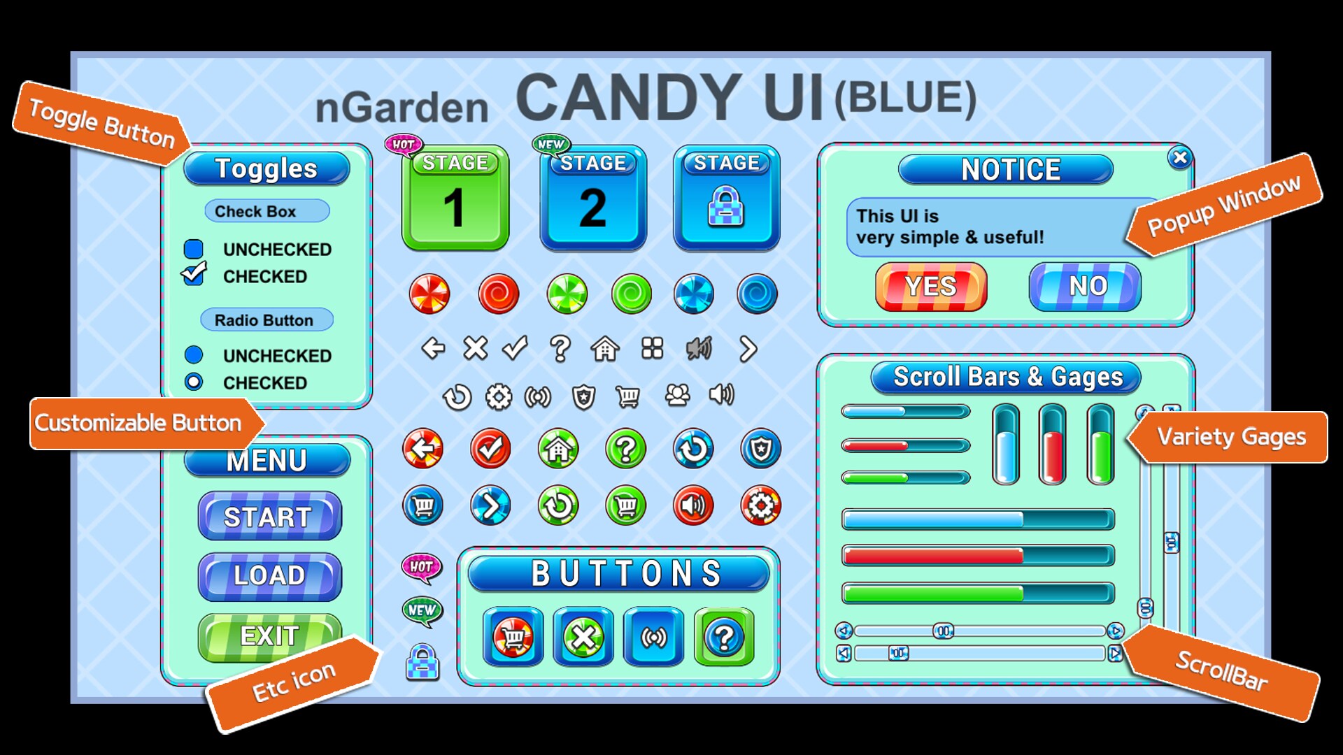 nGarden Candy UI in 2D Assets - UE Marketplace