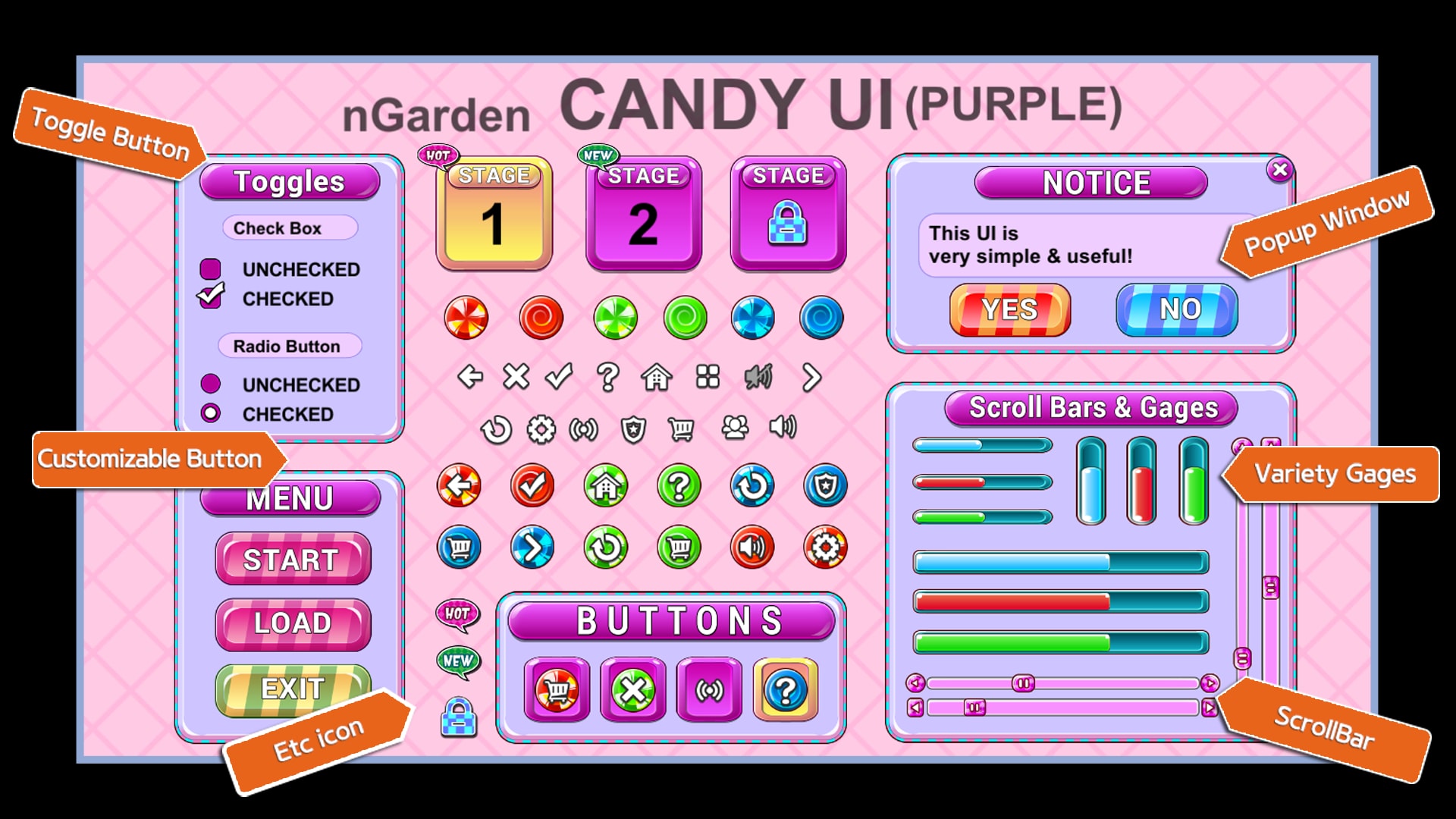 nGarden Candy UI in 2D Assets - UE Marketplace