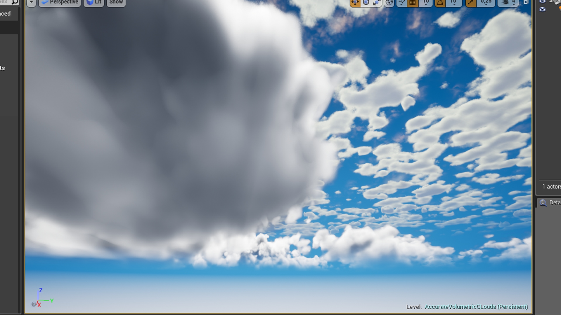 Accurate volumetric clouds in Blueprints - UE Marketplace