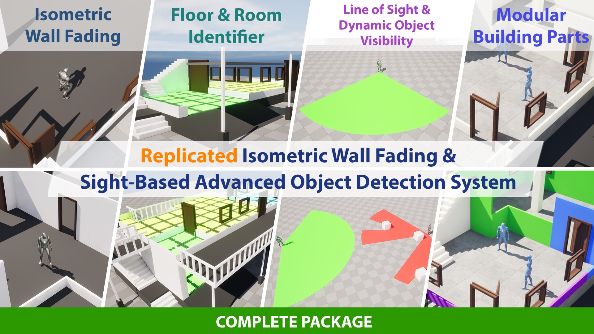 Replicated Isometric Wall Fading And Sight Based Advanced Object Detection System In Code Plugins