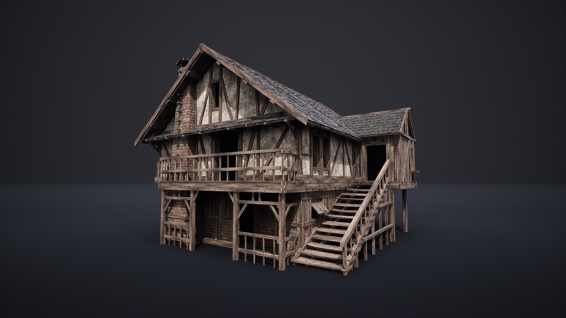在道具创建的Enterable Medieval Houses and Cottages - v1 - 虚幻引擎商城