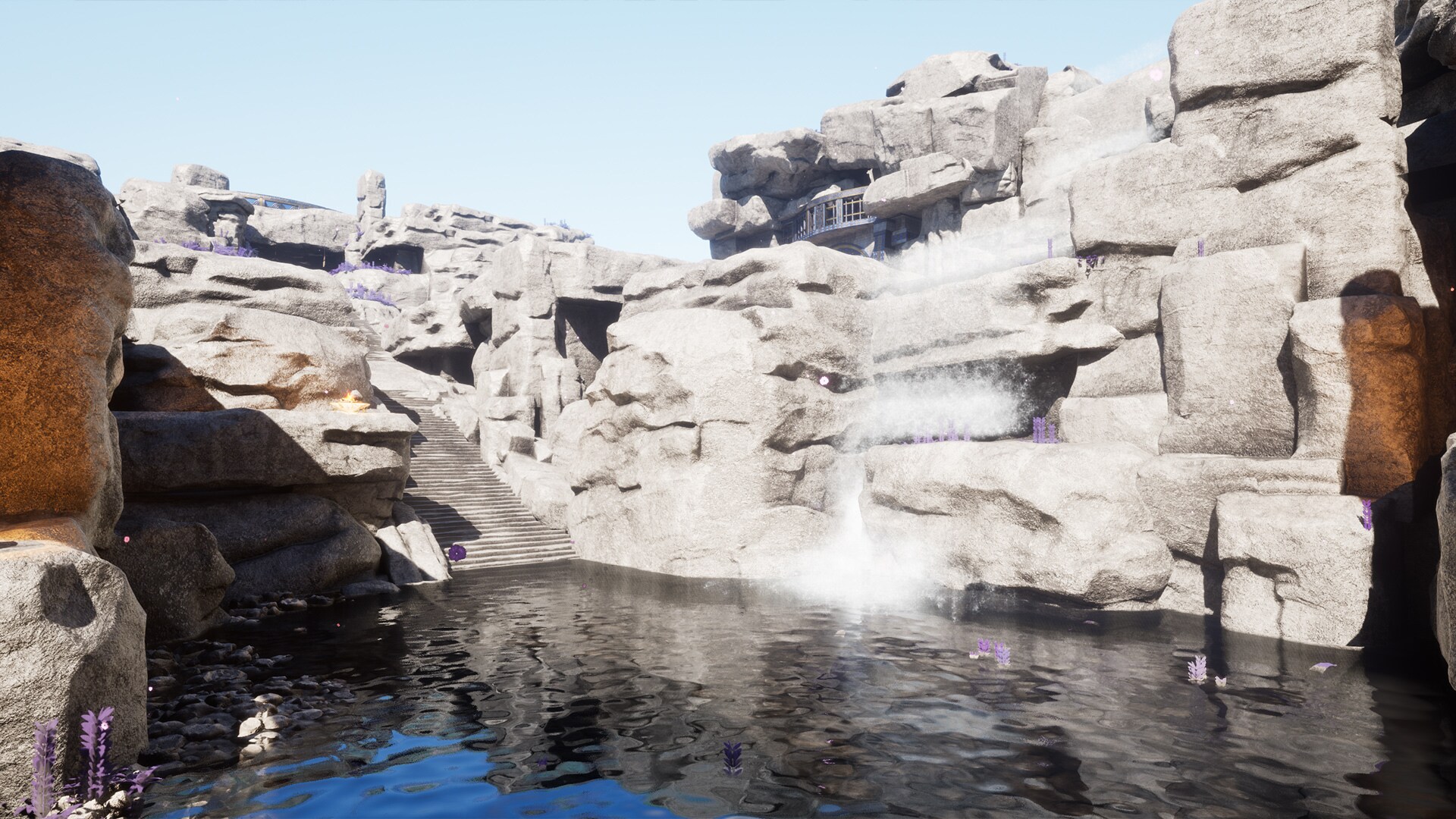 在环境创建的Modular Water Cave Temple Nanite - 虚幻引擎商城