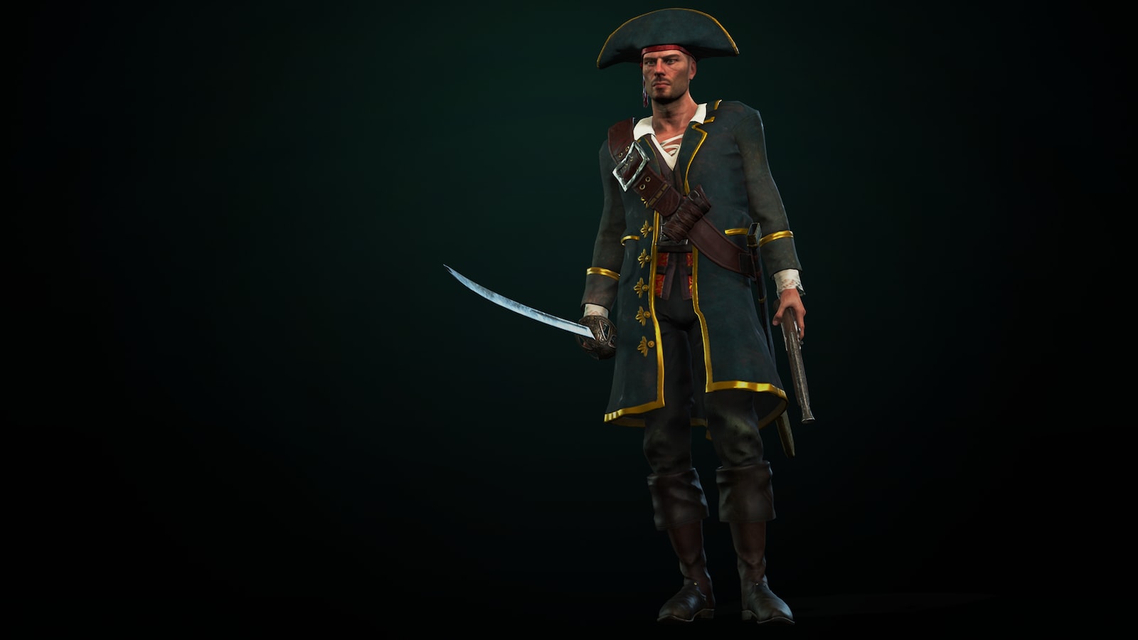 Pirate Captain with animations and face morphs in Characters - UE ...