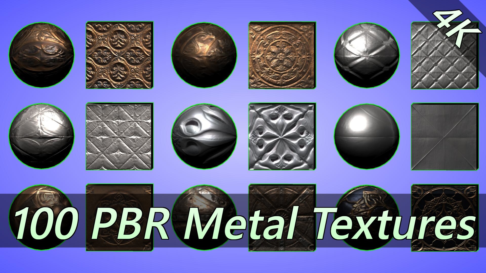4K PBR Materials: 100 metal materials in Textures - UE Marketplace