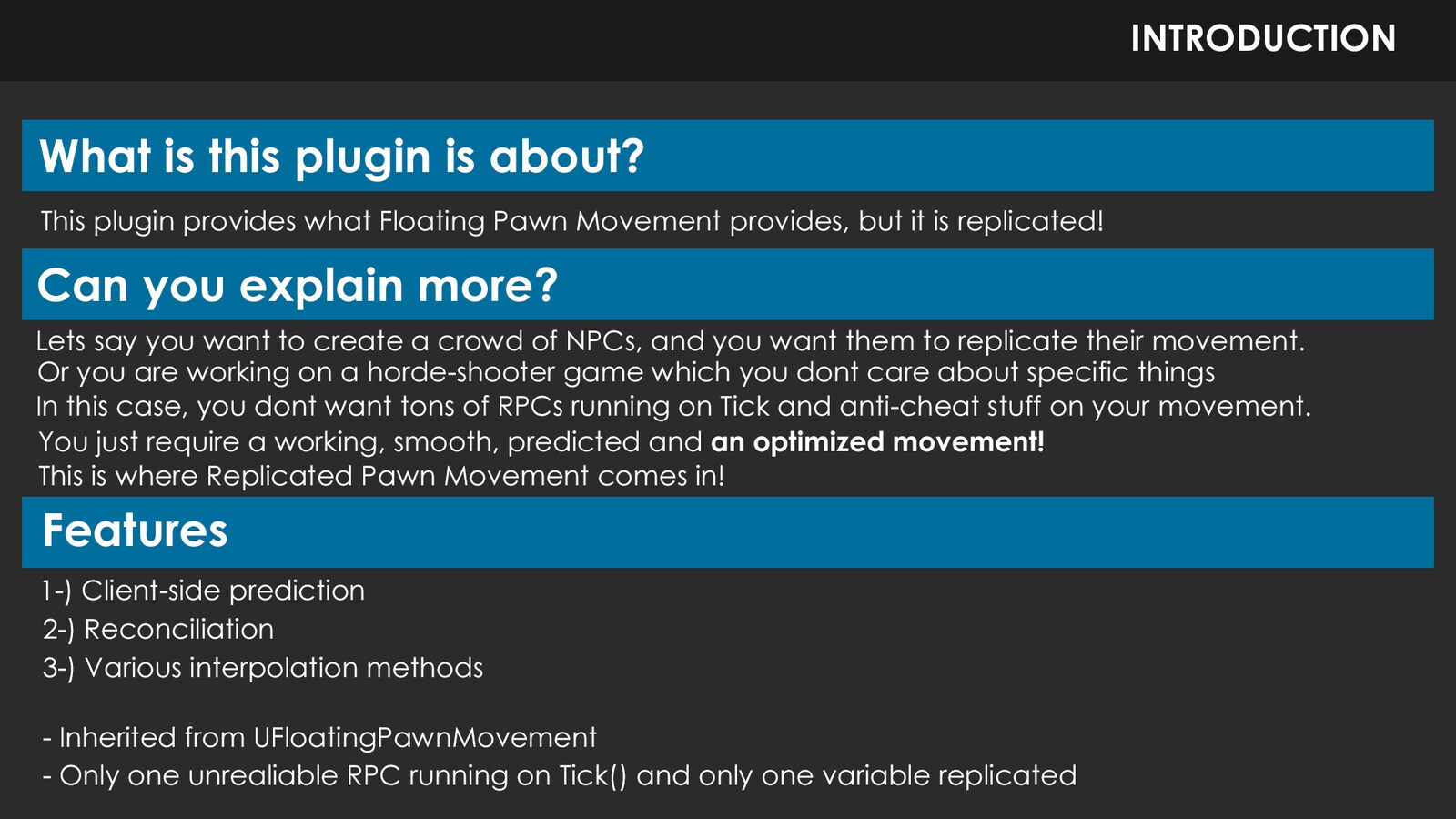 Replicated Pawn Movement Component in Code Plugins - UE Marketplace