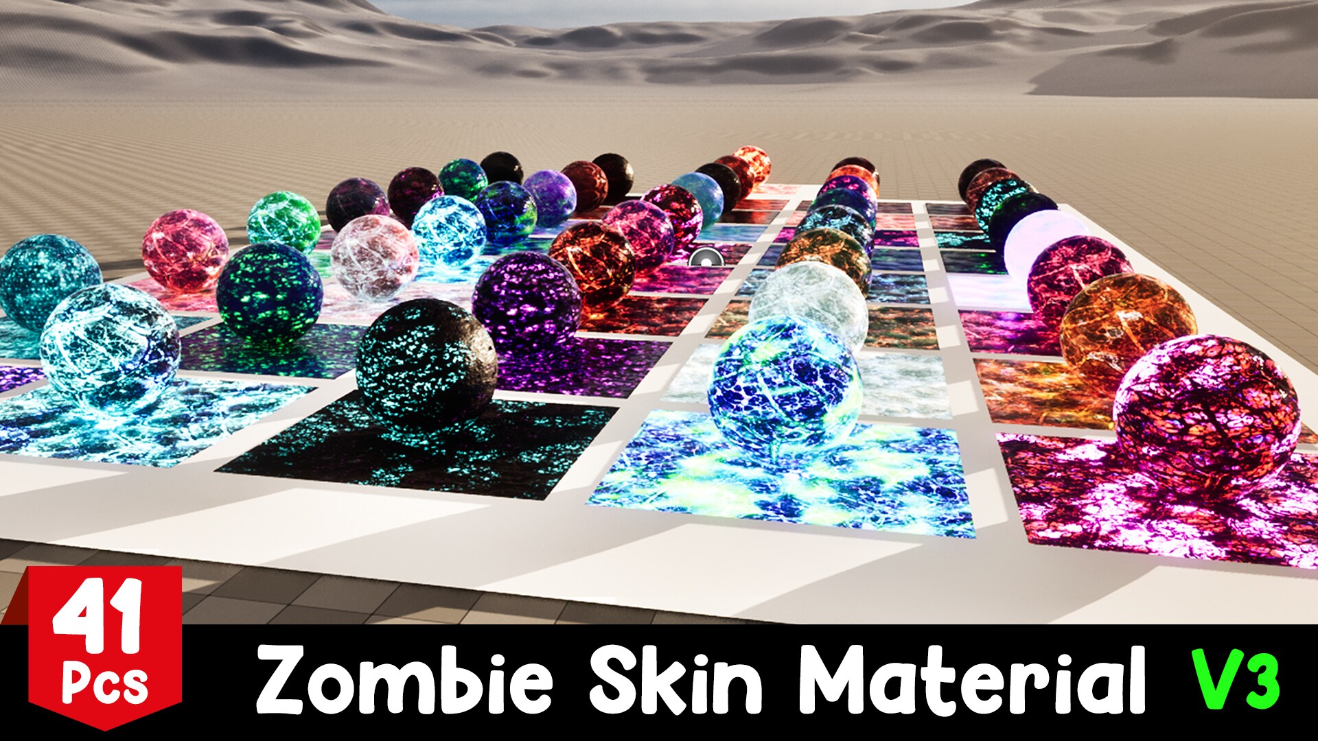 Zombie Skin Material V3 - 41 Pcs 4K Material ( 5 Animated Material ) in ...
