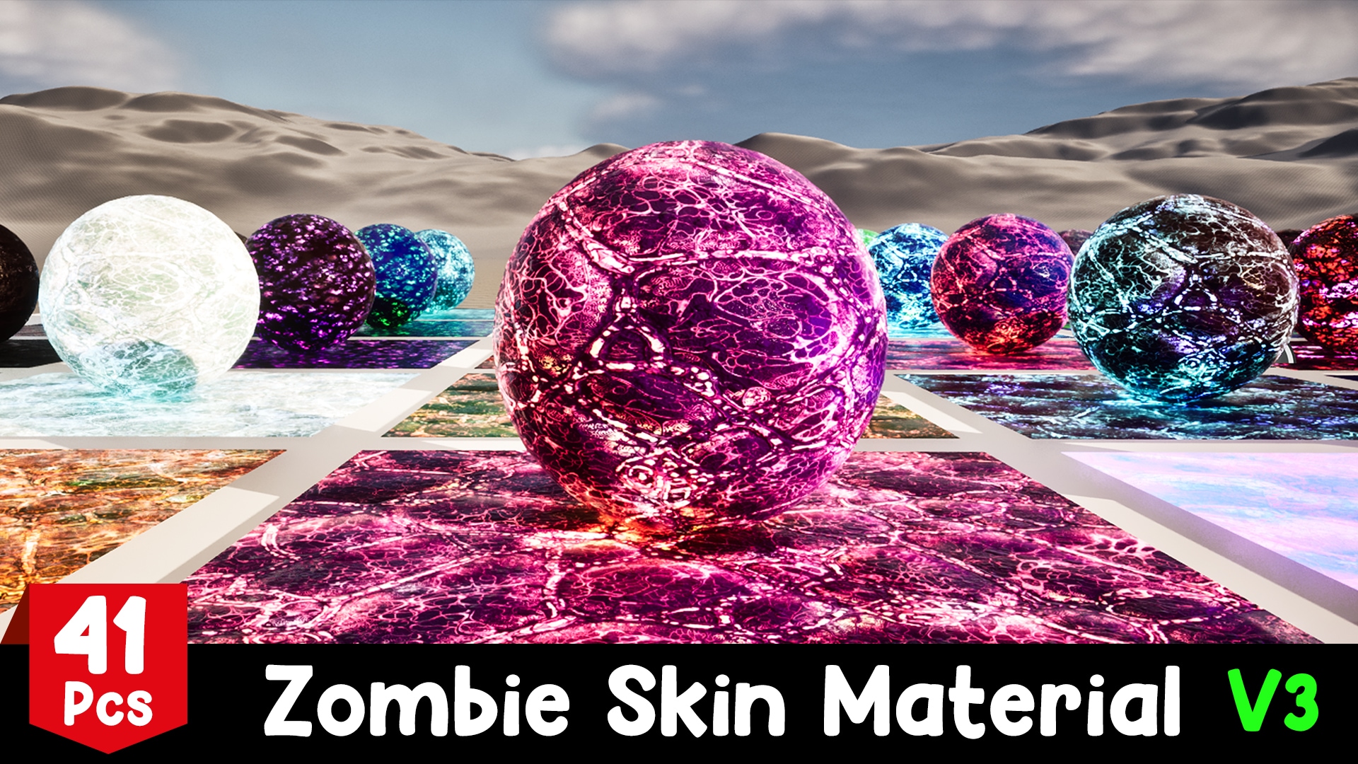 Zombie Skin Material V3 - 41 Pcs 4K Material ( 5 Animated Material ) in ...