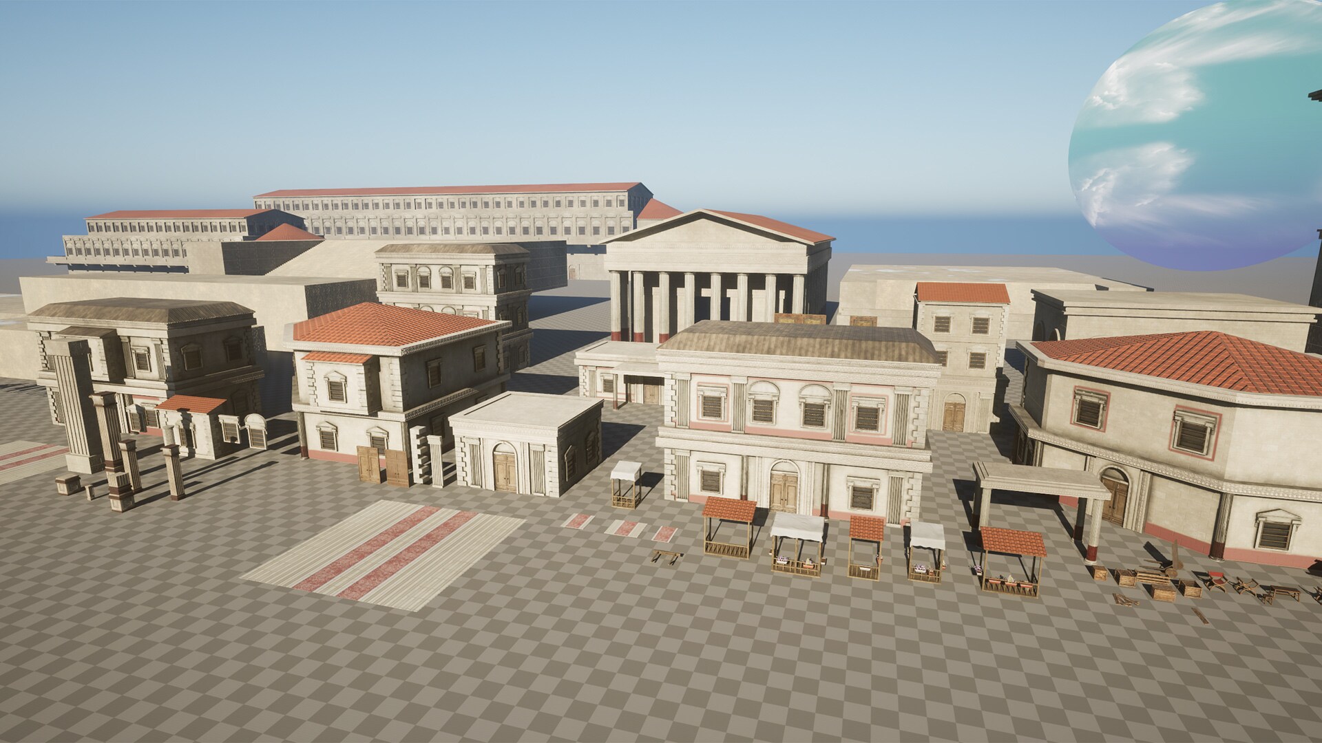 在环境创建的Roman City Modular Kit - 虚幻引擎商城